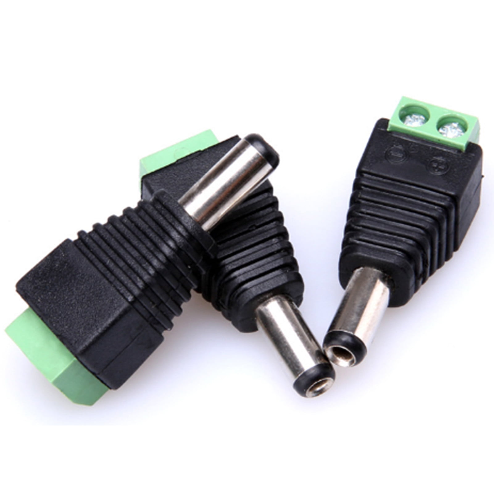 10Pcs DC Power Connector Male Jack Adapter Welding Free for CCTV Camera ...