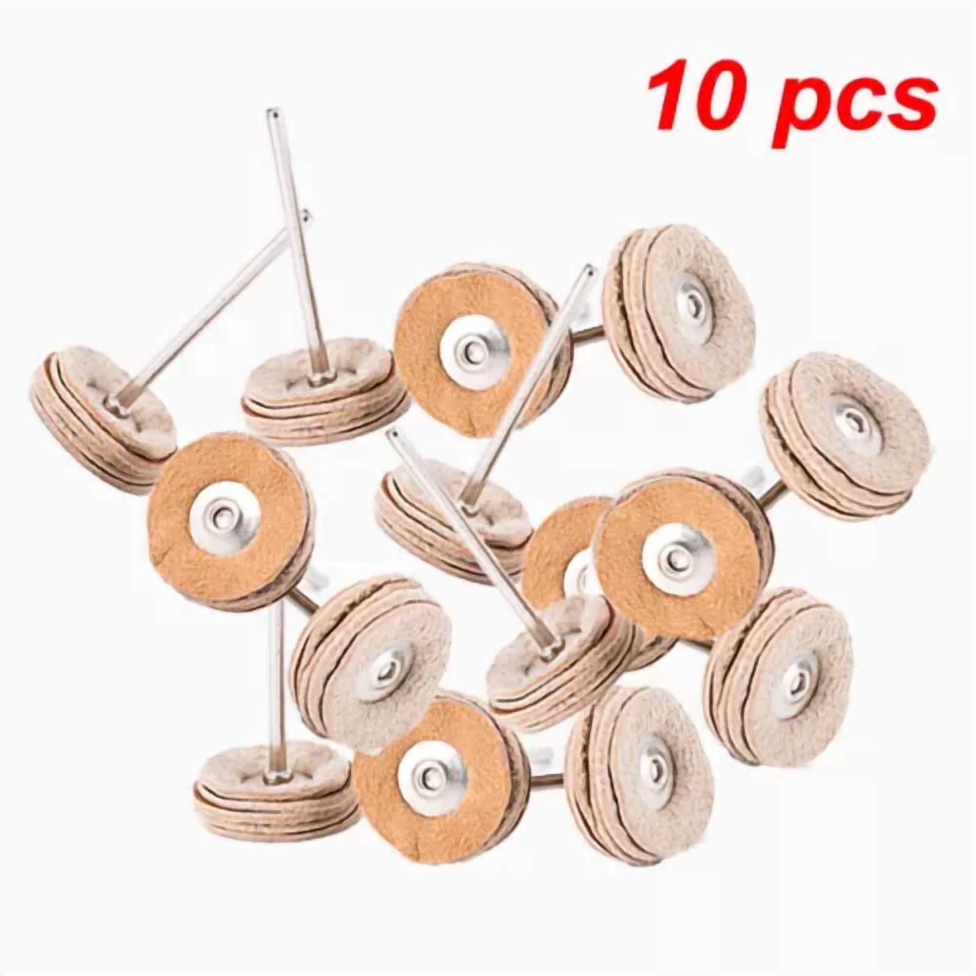 10Pcs Dental Goat Leather Polishing Brush Buffing Wheel For-Rotary ...