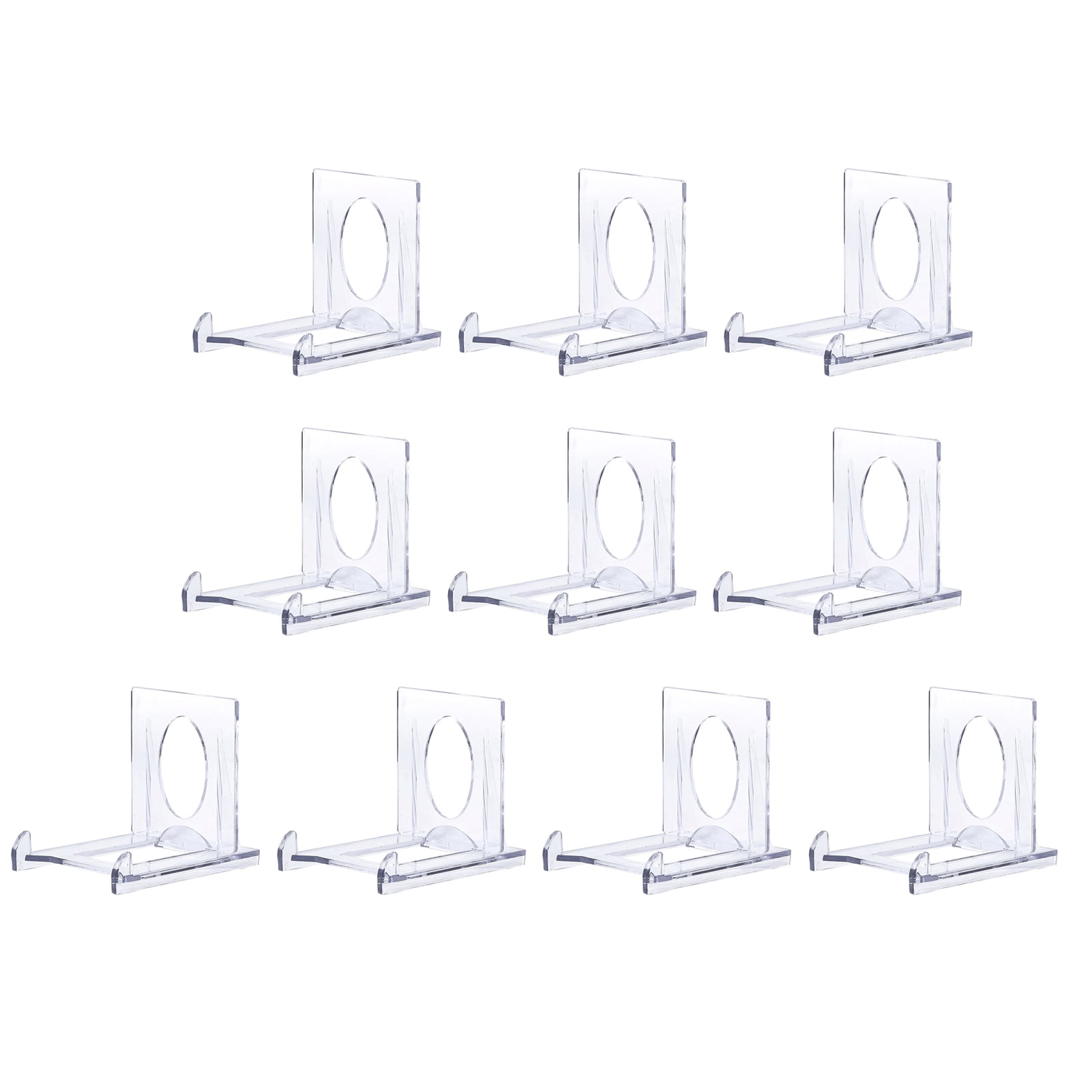 10Pcs Display Stand Adjustable Acrylic Plate Stand Set Transparent ...