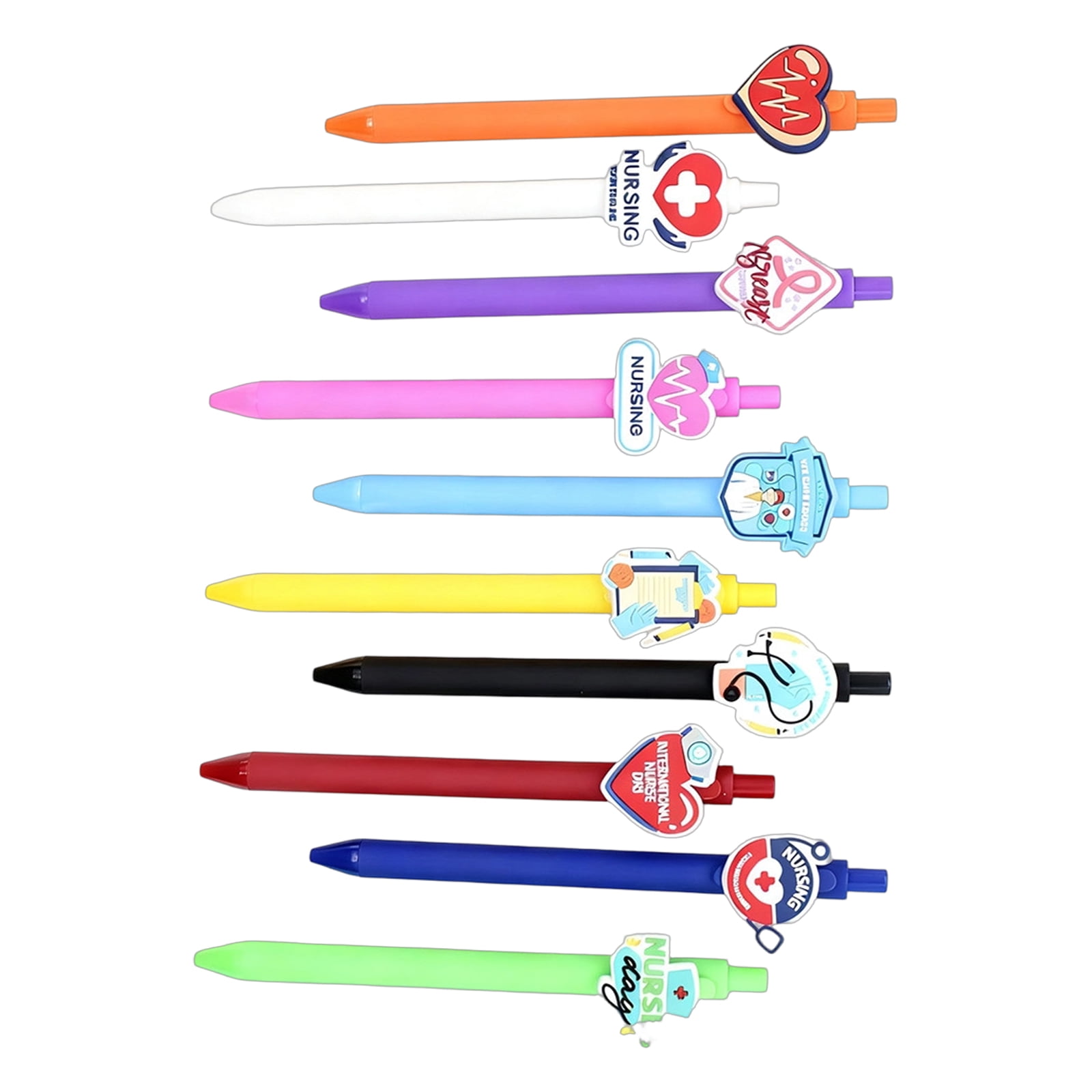 10Pcs Doctor Theme Nurse Ballpoint Pens 1.0mm Pen Point Black Inks ...