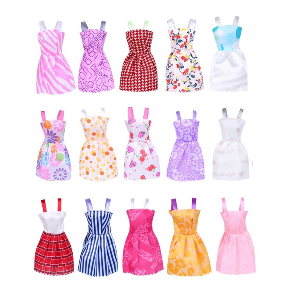 10Pcs Doll Accessories Doll Clothes Princess Dress Hanging Skirt Dress ...