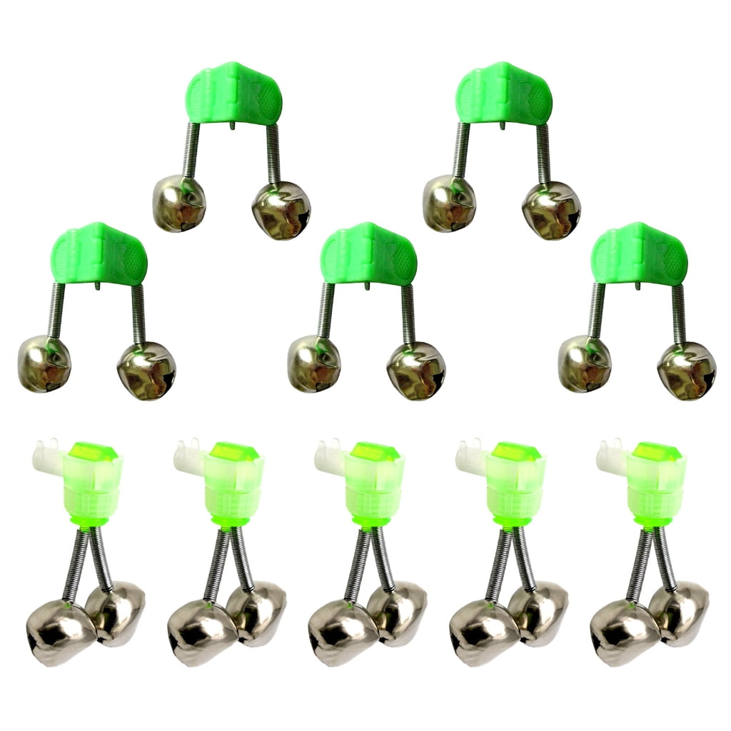 10Pcs Double Rings Alarm Night Fishing Alarm Fishing Rod Indicator LED ...