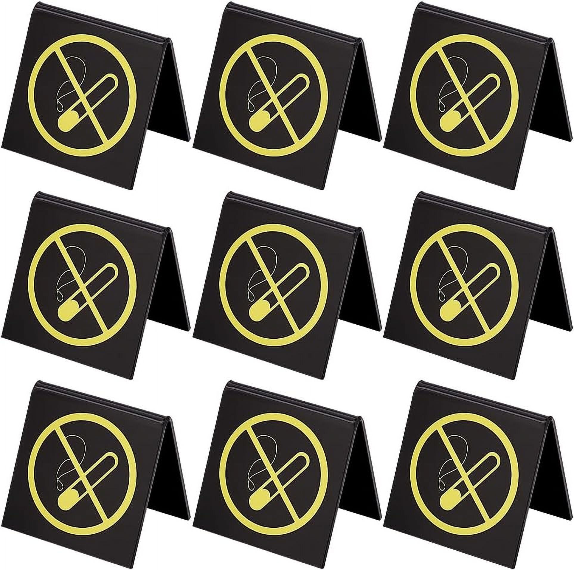 10Pcs Double-Sided Acrylic No Smoking Table Tent Signs Non Smoking Desk ...
