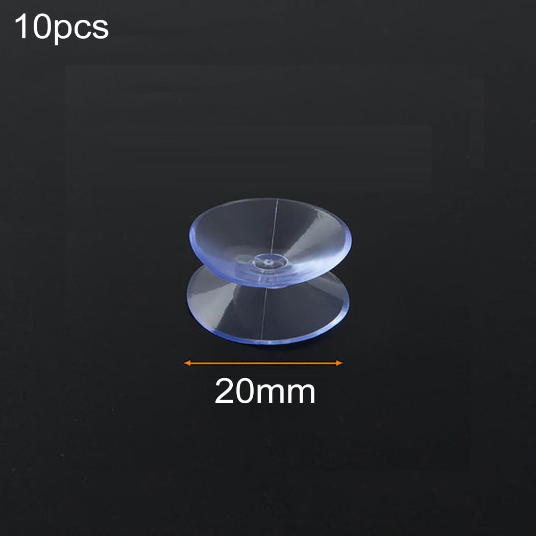 10Pcs Double Sided Suction Cups Clear Plastic Rubber Casement Suckers ...