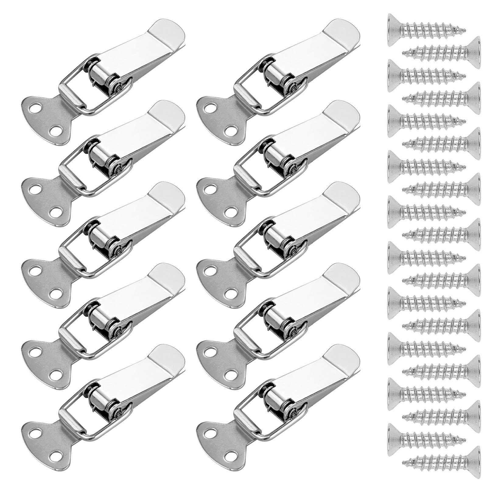 10Pcs Drawer Hasp Clasp Spring Loaded Clamp Clip Duckbill Tension Lock ...