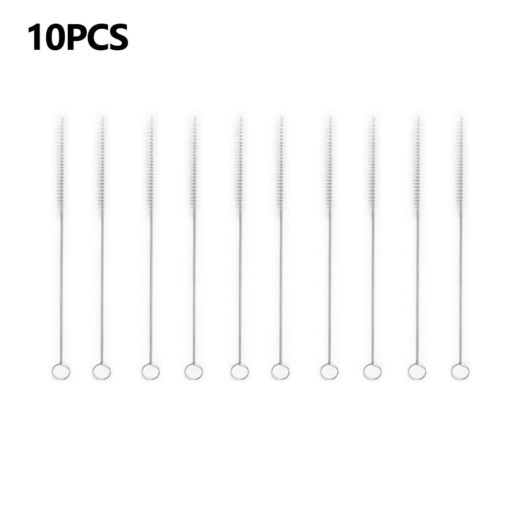 10pcs Drinking Straw Cleaning Brush Kit Straw Tube Pipe Cleaner Nylon ...