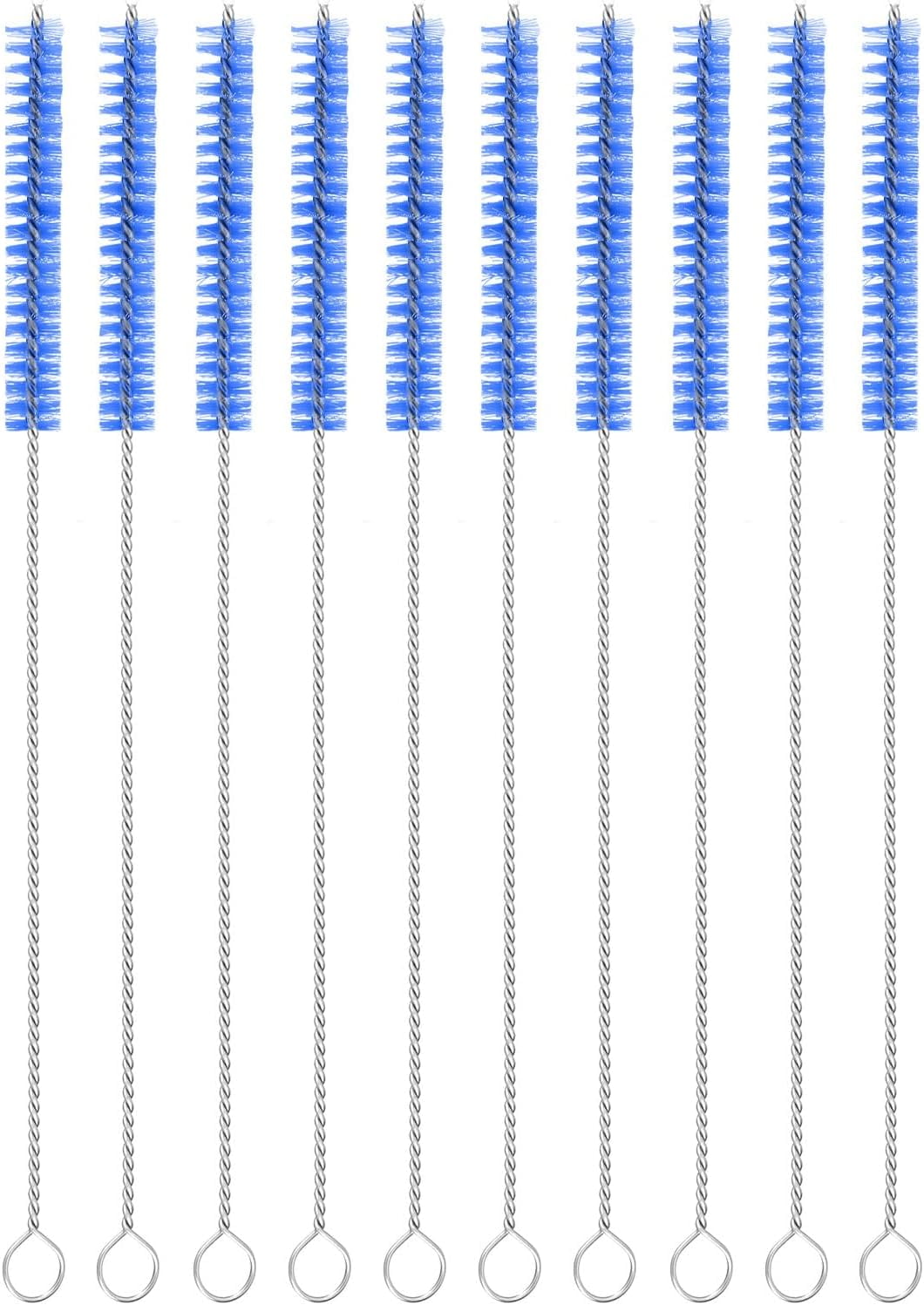 10Pcs Drinking Straw Cleaning Brushes, 8" x 2/8" Nylon Bristles Long ...