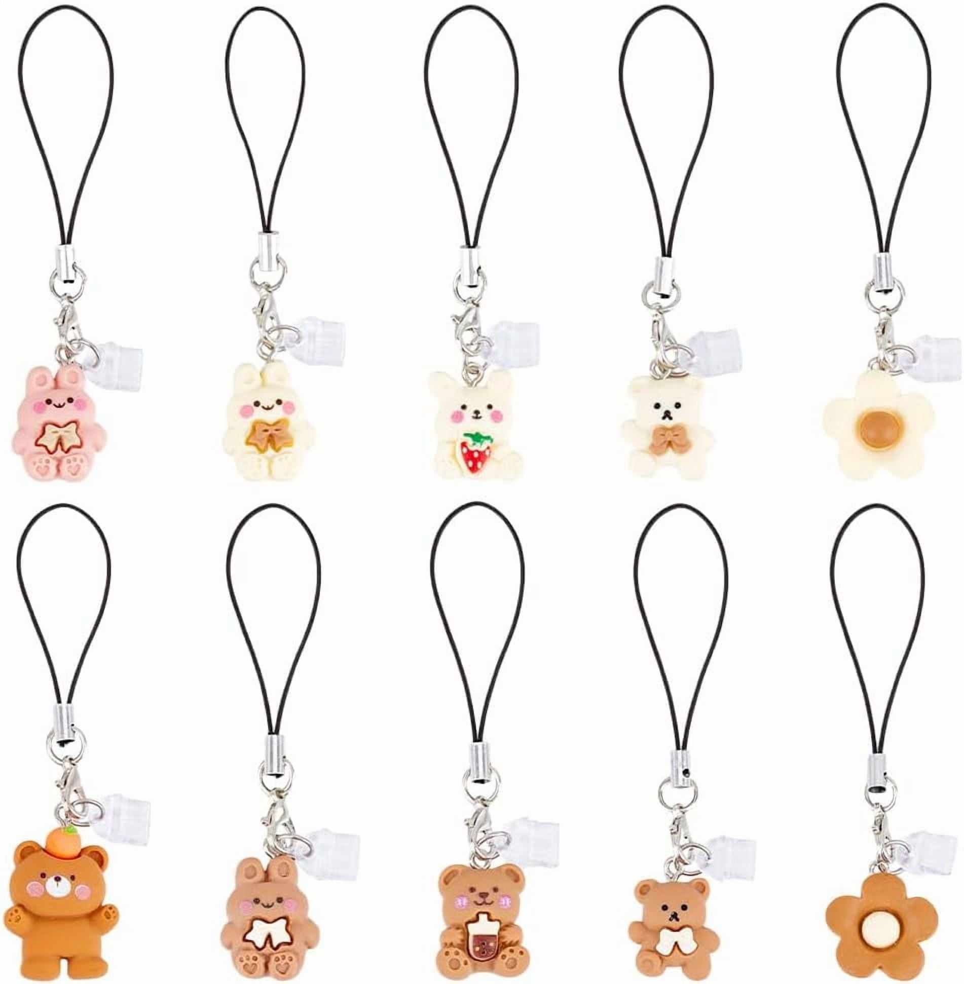 10Pcs Dust Plug Charms 3.5-3.9 Inch Long Mobile Dustproof Plugs with ...