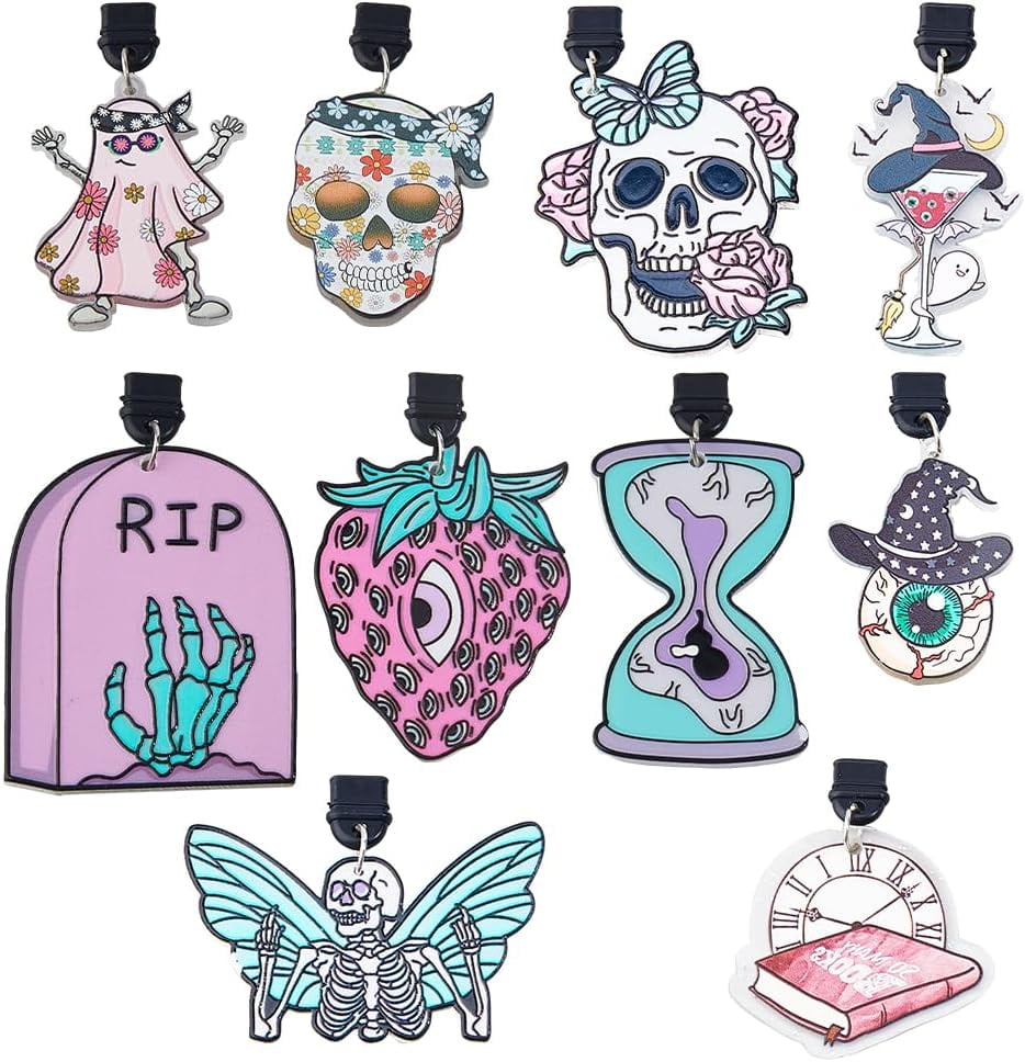 10Pcs Dust Plug Charms Bulk Gothic Type-C USB Charging Port Charm 2-2.2 ...