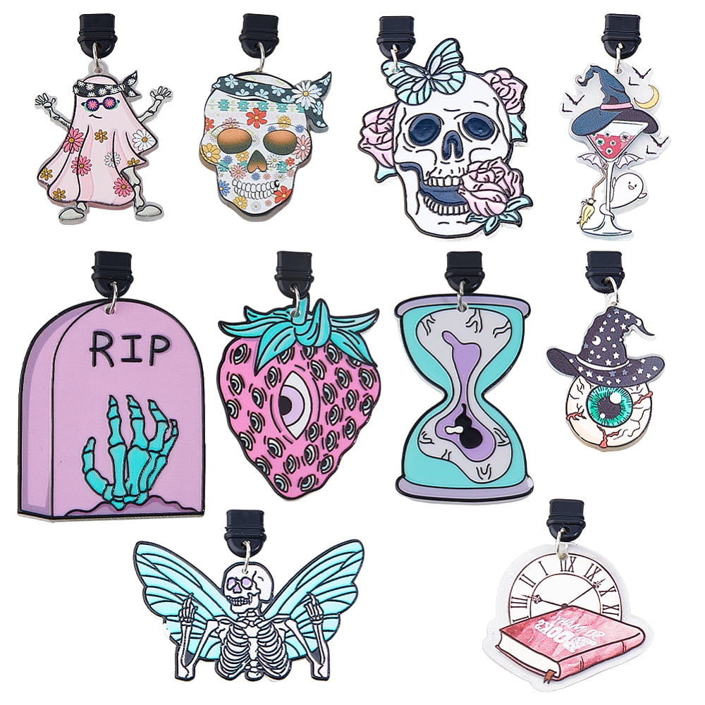 10Pcs Dust Plug Charms Bulk Gothic Type-C USB Charging Port Charm 2-2.2 ...