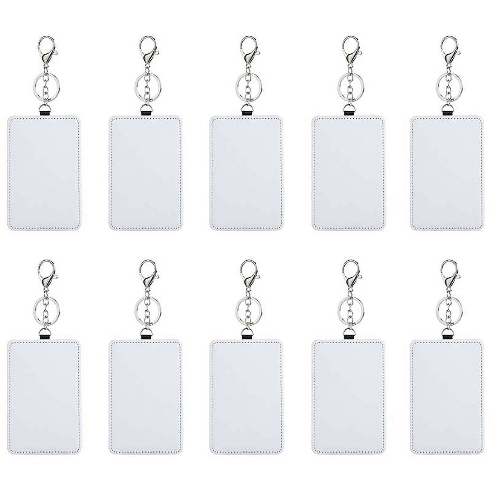10Pcs Dye Sublimation Rectangle Portable Transportation Card Holder ...