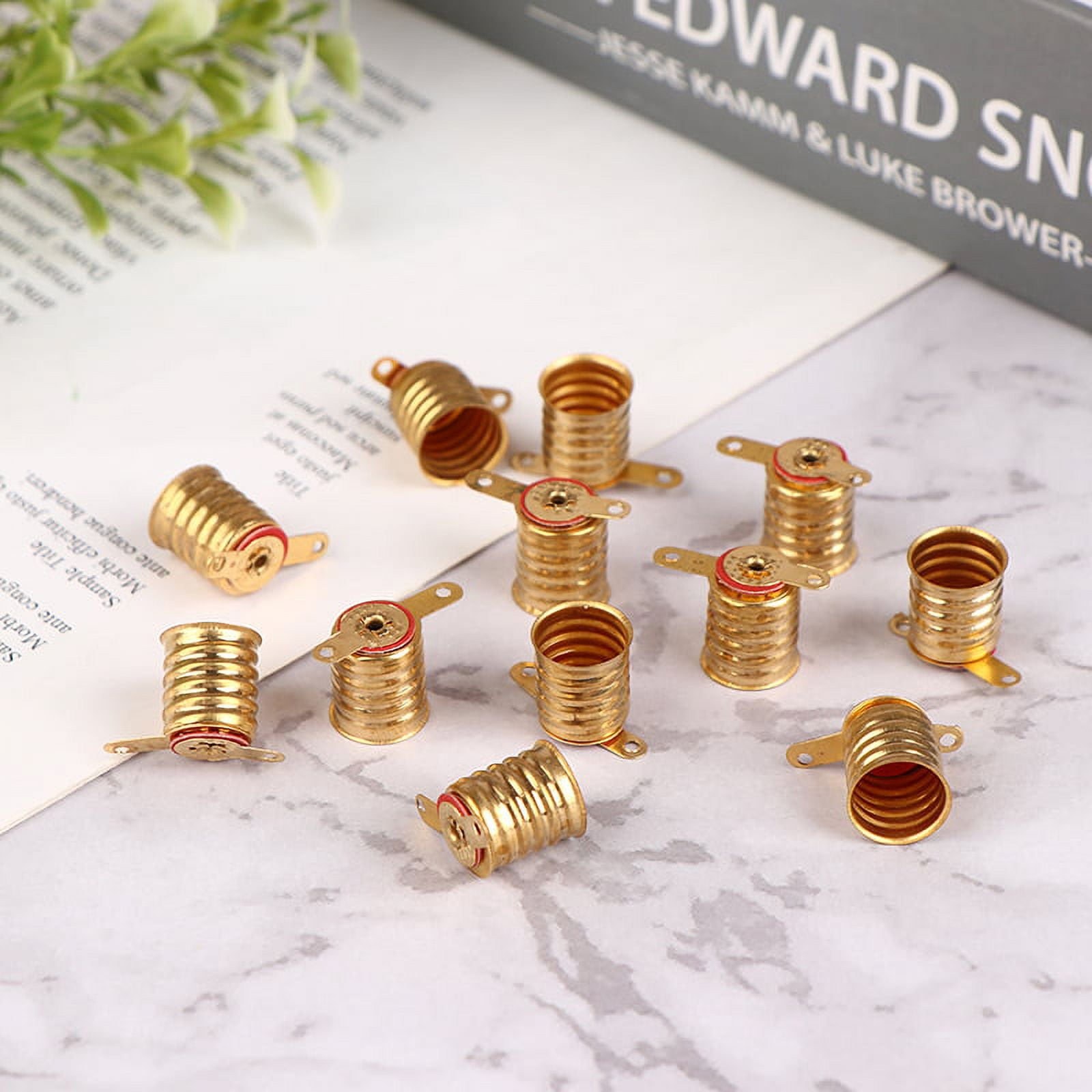 10Pcs E10 Screw-Type Copper Lamps Base Bulbs Small Electric Bead Lamp ...