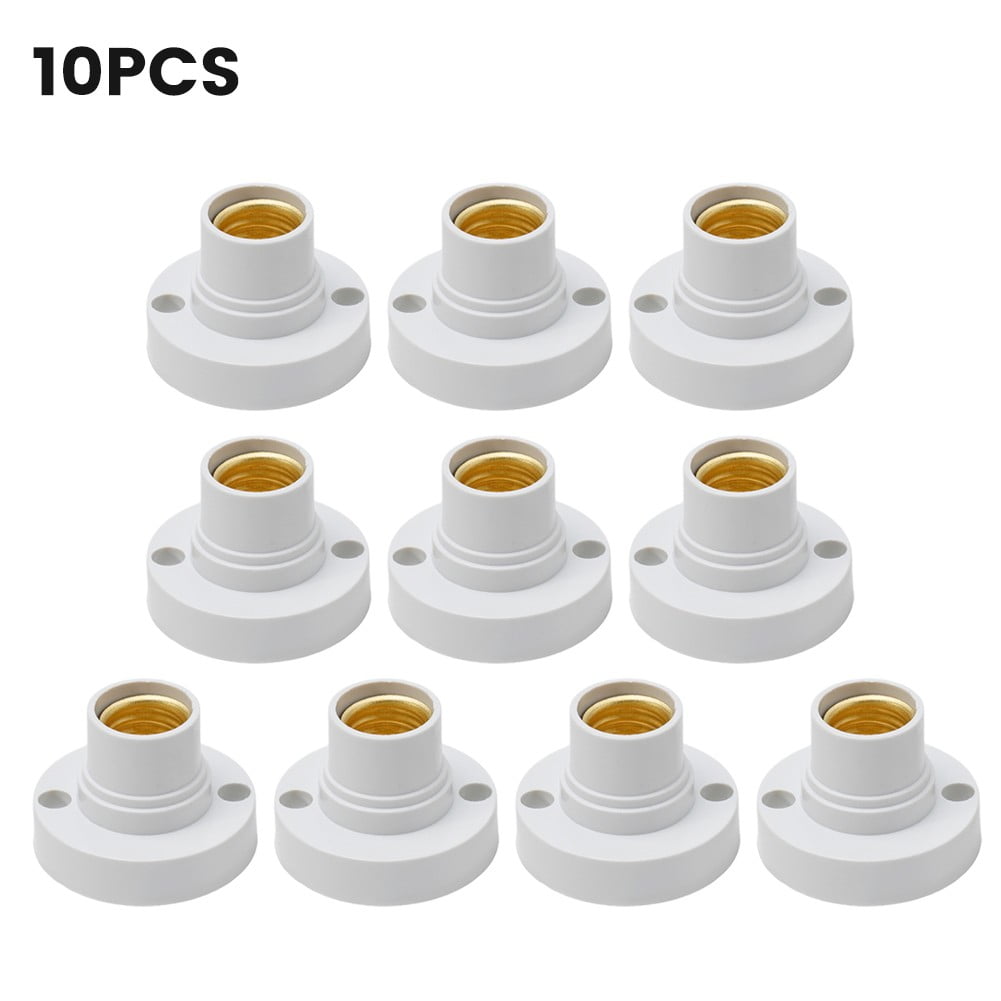 10Pcs E14 Light Bulb Screw Lamp Surface Fixing Base Holder Edison Screw ...