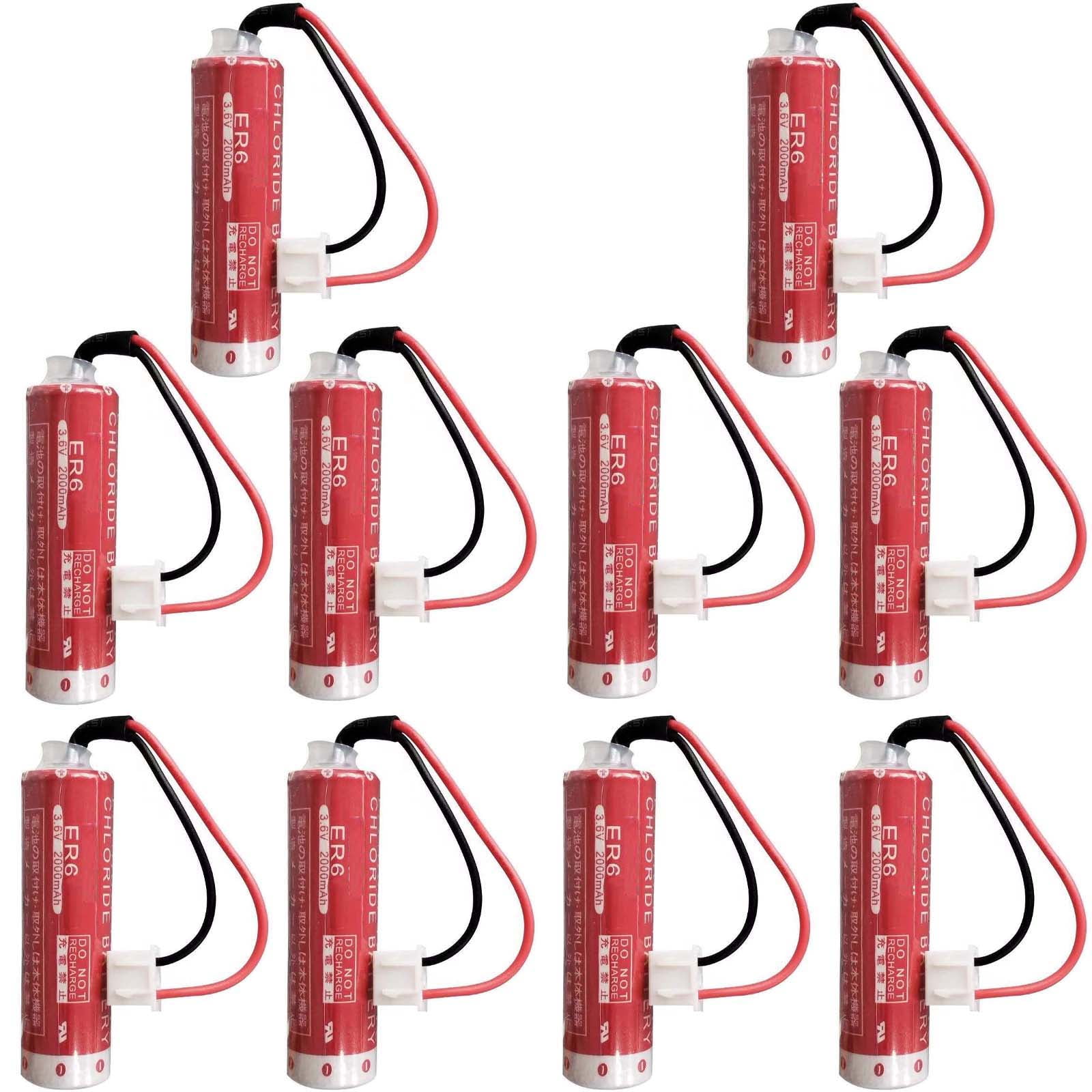 10Pcs ER6 FX F2-40BL Battery for Maxell ER6/3.6V 2000mAh OTC Robot PLC ...