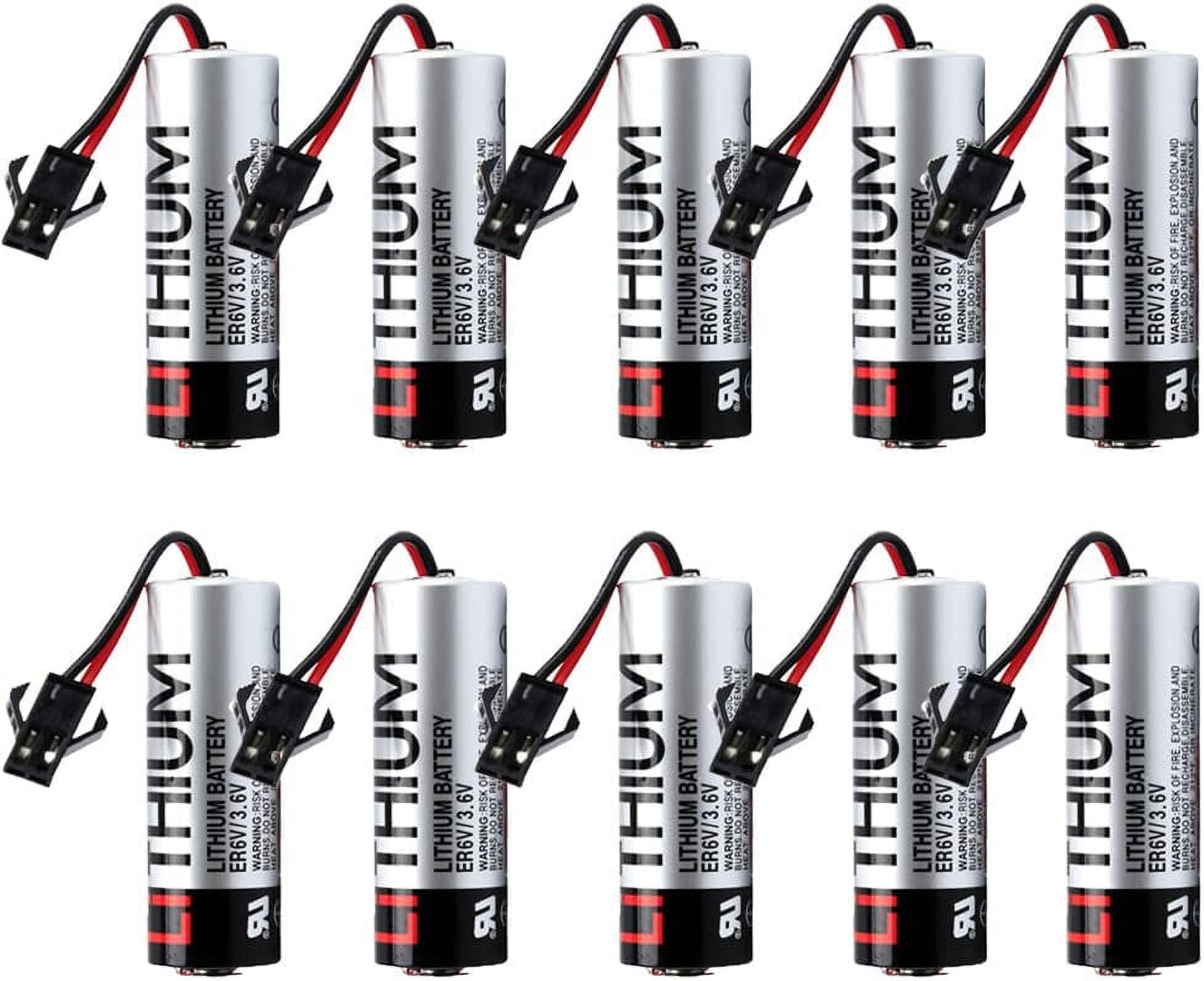 10Pcs ER6V-OTC 3.6V 2000mAh PLC Non-Rechargeable Lithium Battery for ...