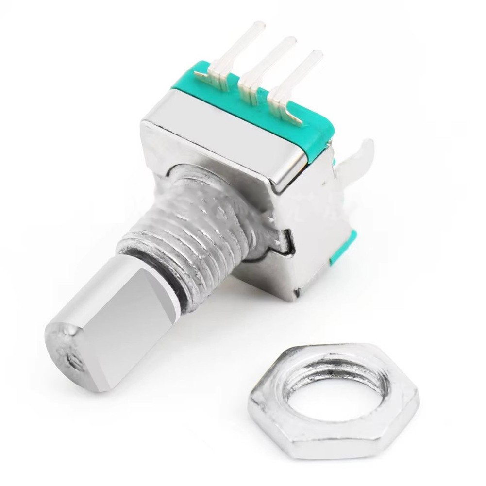 10Pcs Ec11 Rotary Encoder,360-Degree Rotary Encoder Code Switch 5 Pin 15Mm 20Mm Half Shaft 15Mm ...