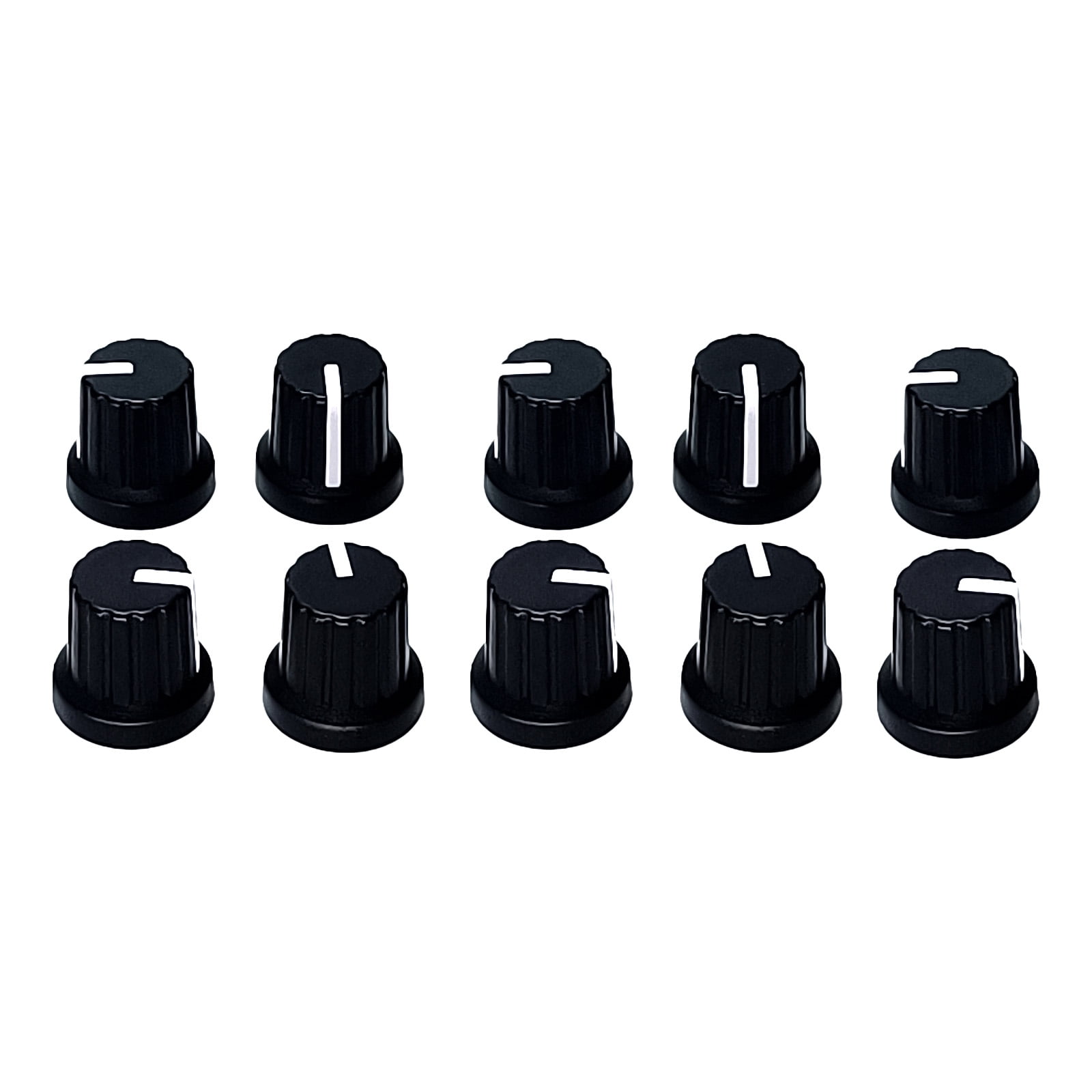 10Pcs Electronic Control Potentiometer Knob 6mm Knurled Shaft Hole ...