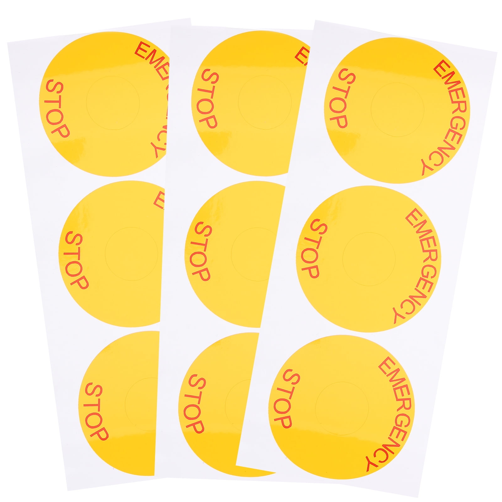 10Pcs Emergency Stop Sign Stickers Industrial Machinery Emergency Stop ...
