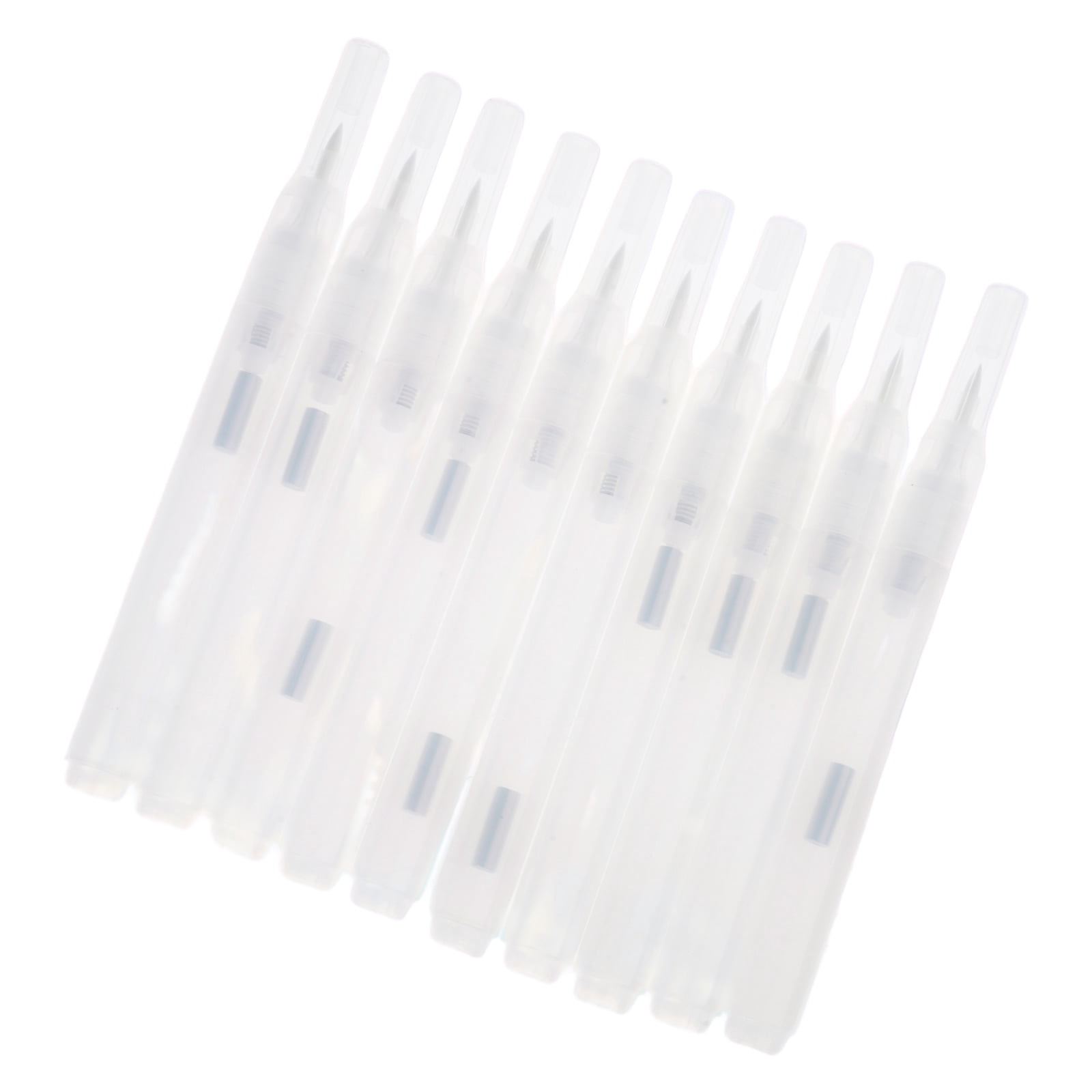 10Pcs Empty Paint Pen Soft Brush Tip Clear Pen Rod Refillable Empty ...