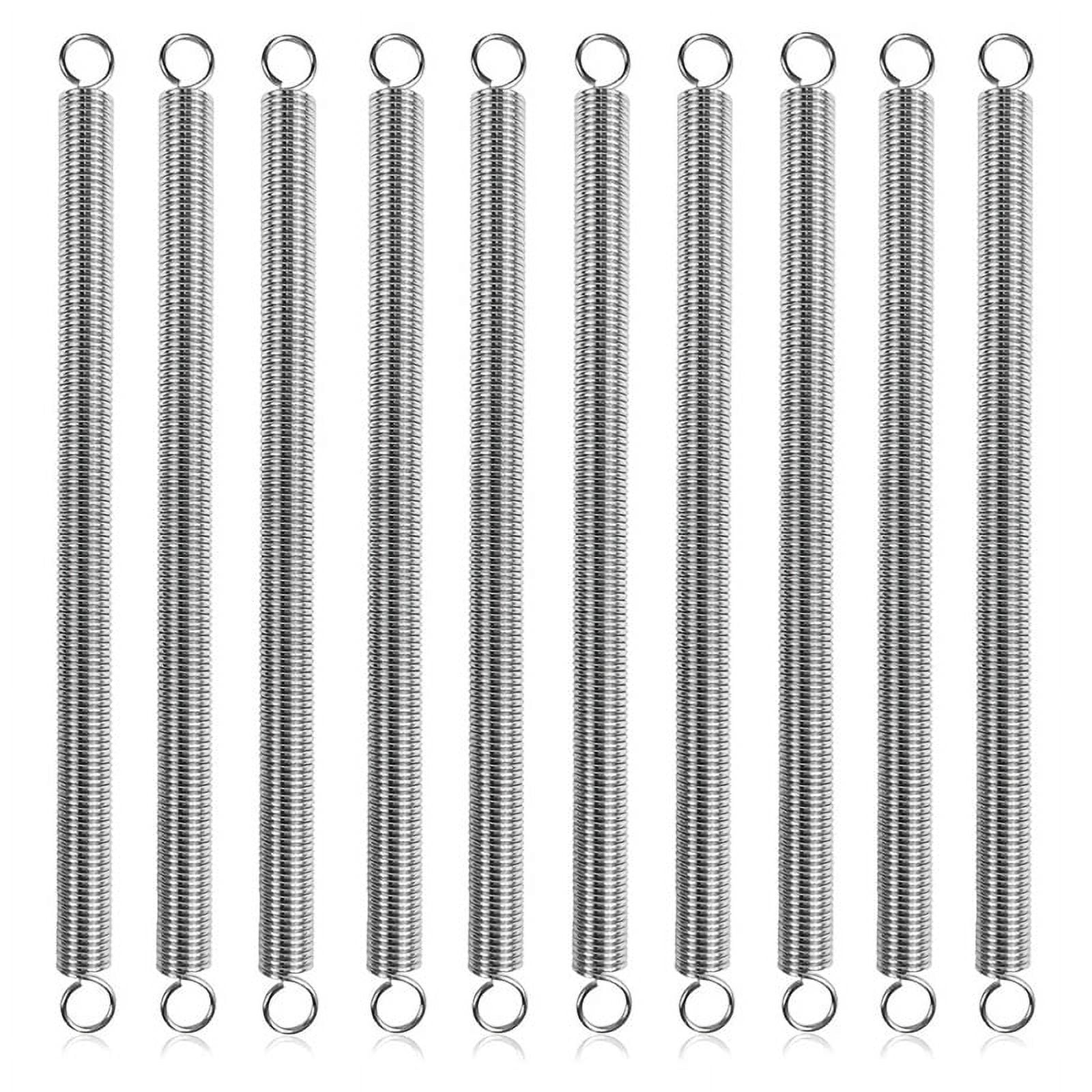 10Pcs Extension Springs 3/8Inx6-1/2In,0.047In Spring Steel Double Hooks ...