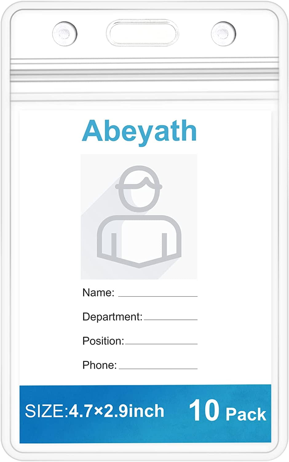 Walmart 10Pcs Extra Thick ID Card Protector, Waterproof PVC Vertical ...