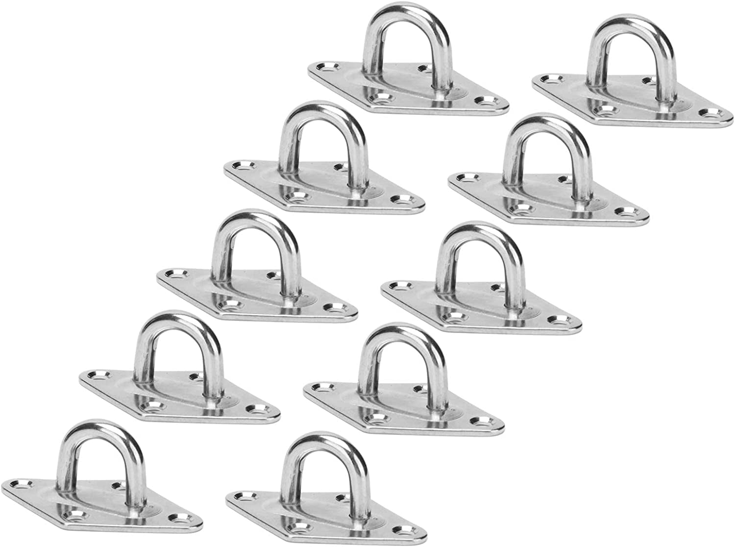 10Pcs Eye Plate 316 Stainless Steel Heavy Duty Suspension Pad Hammock ...