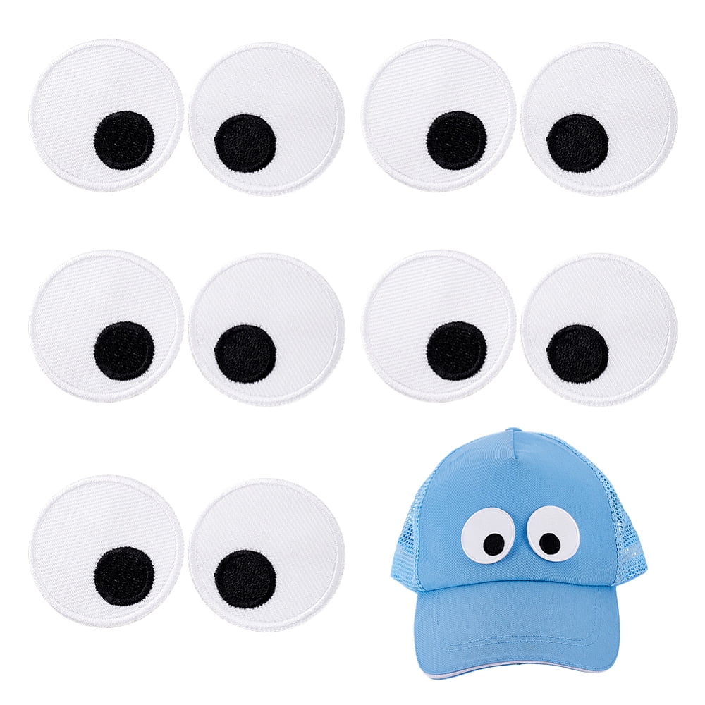 10Pcs Eyes Iron on Patchs Cartoon Eyes Sew on Patches Embroidered ...