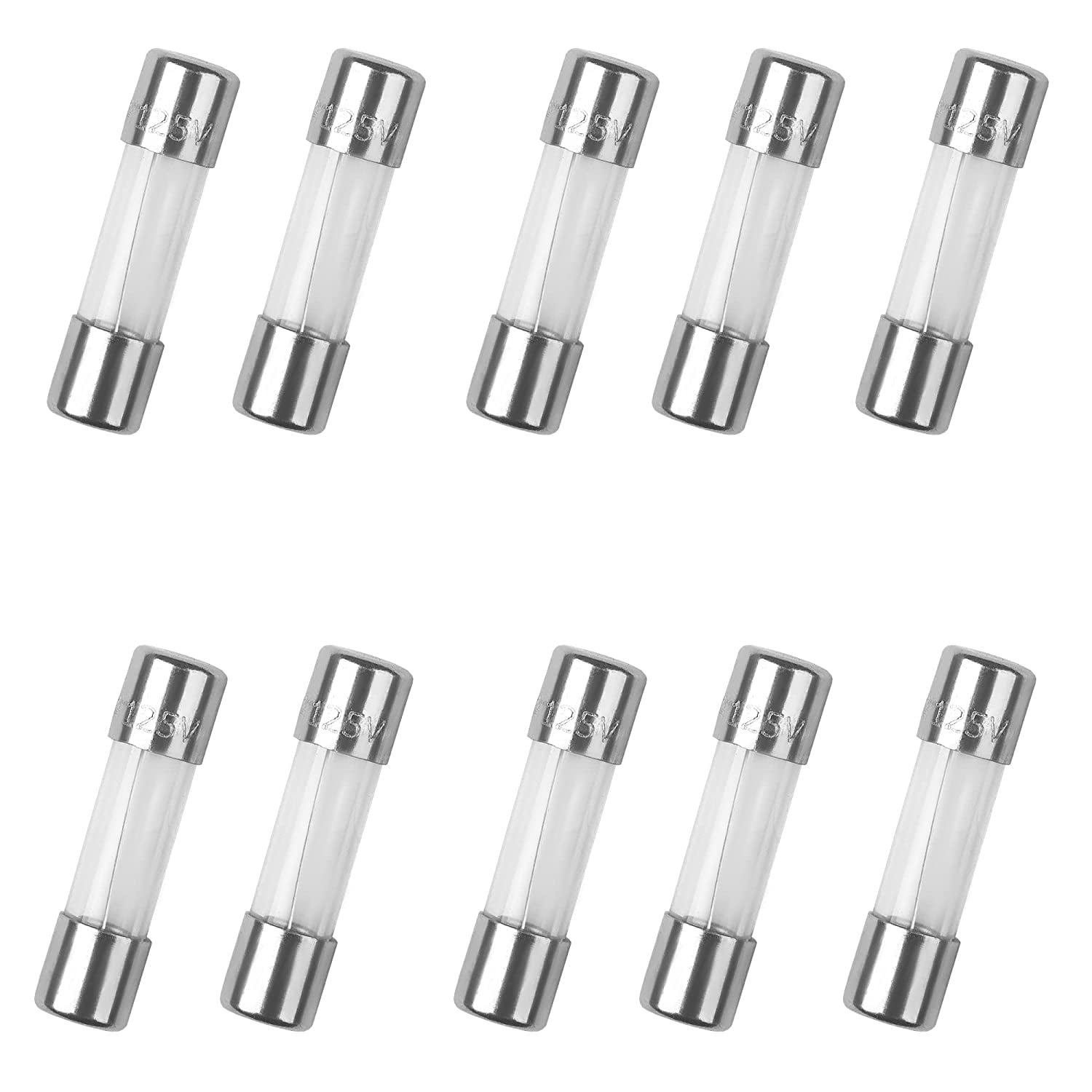 10Pcs F7AL125V Fast-Blow Fuse 7A 7amp 125V Glass Fuses 125Volt F7AL 0.2 ...