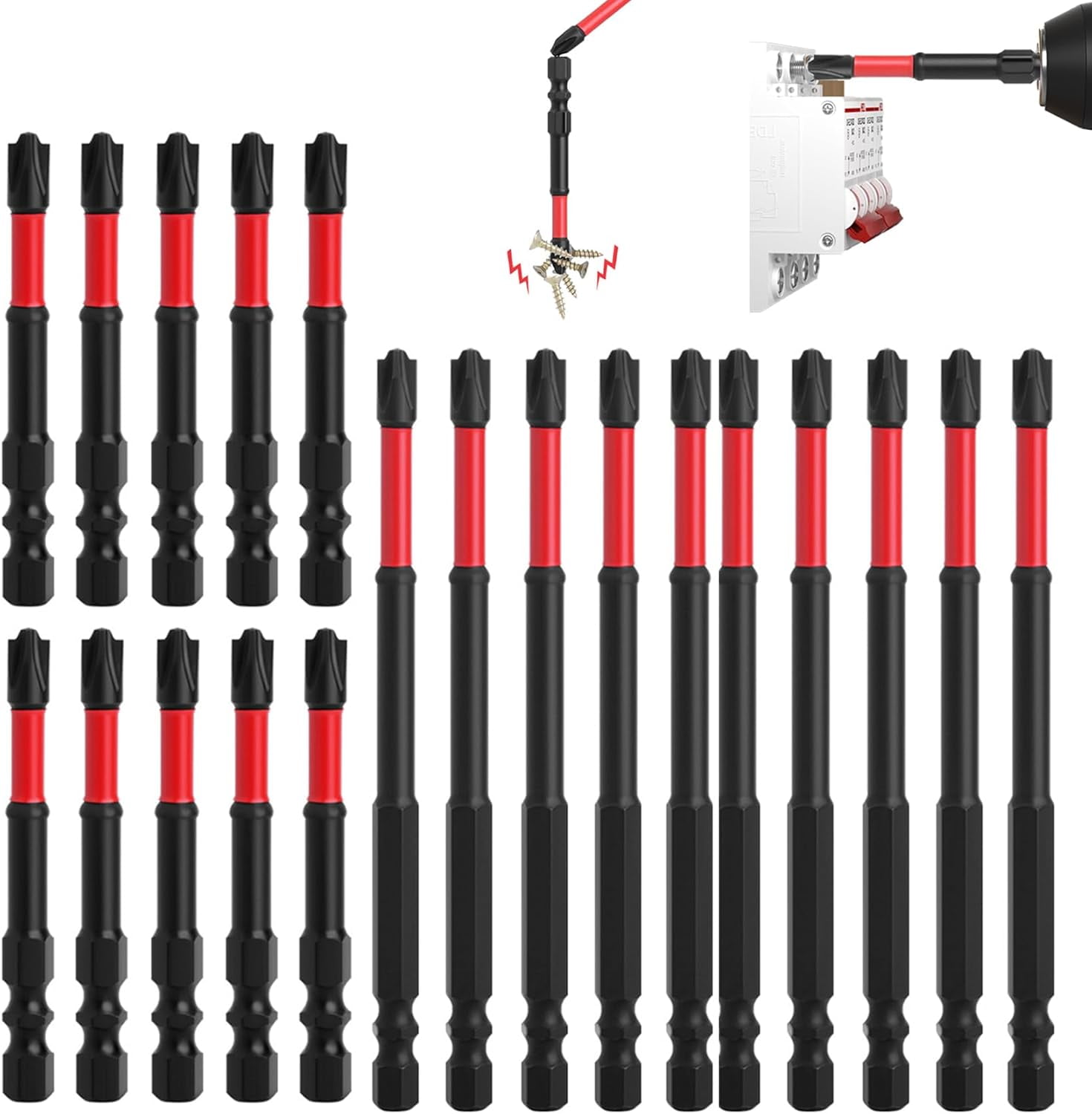 10Pcs FPH2 Impact Screwdriver Bit Set for Electricians, S2 Steel 65mm ...