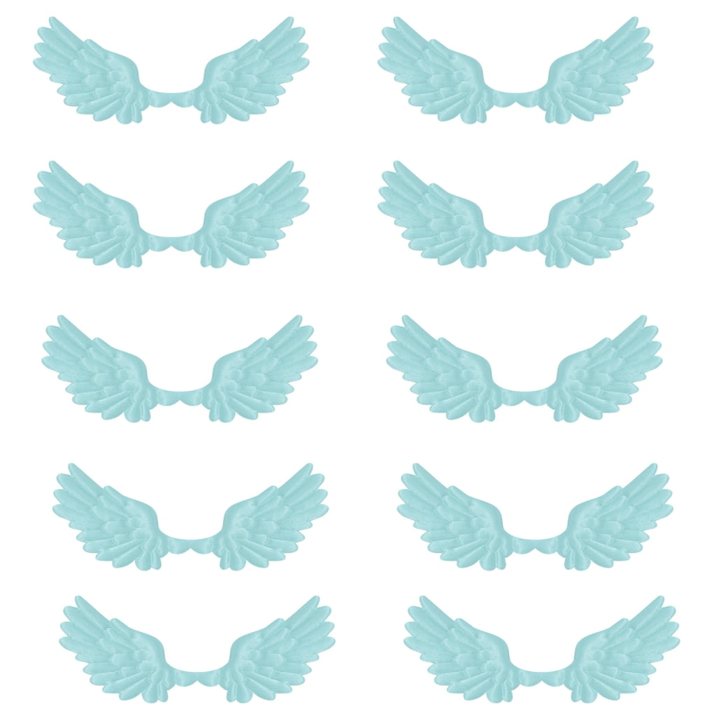 10Pcs Fabric Wing Charm Embossed Fabric Wing Ornament For Wedding ...
