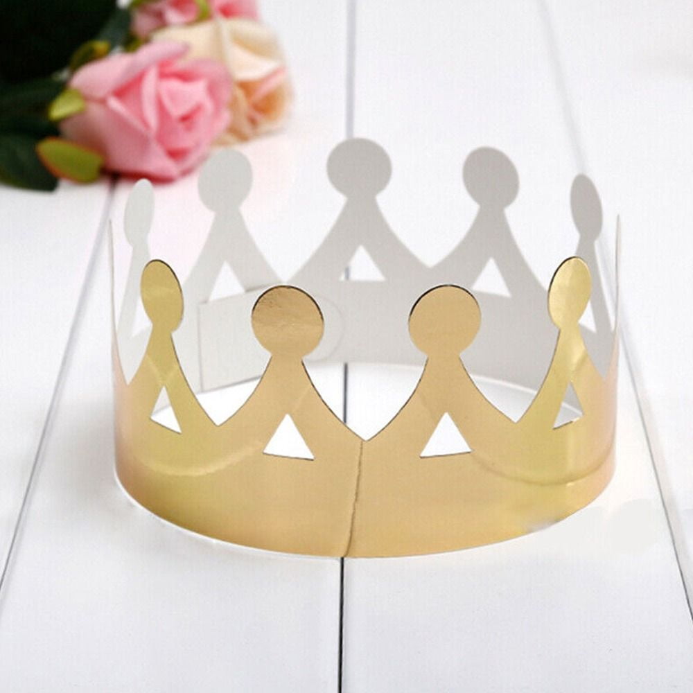 10Pcs Fashion Ornament Celebration Party Hat Kids Aldult King Crowns ...