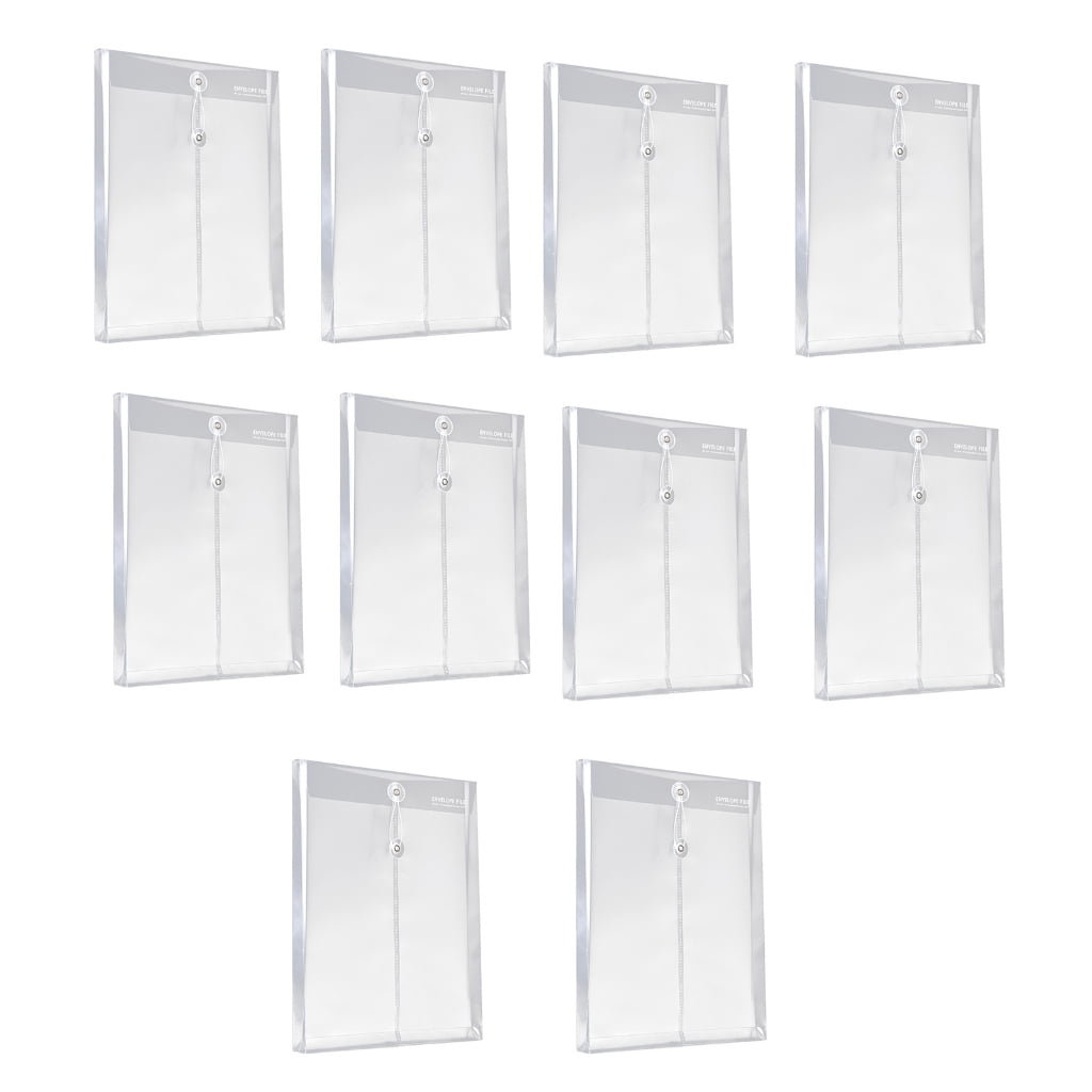10Pcs File Wallet Letter Size Folder Document Organizers String Closure ...