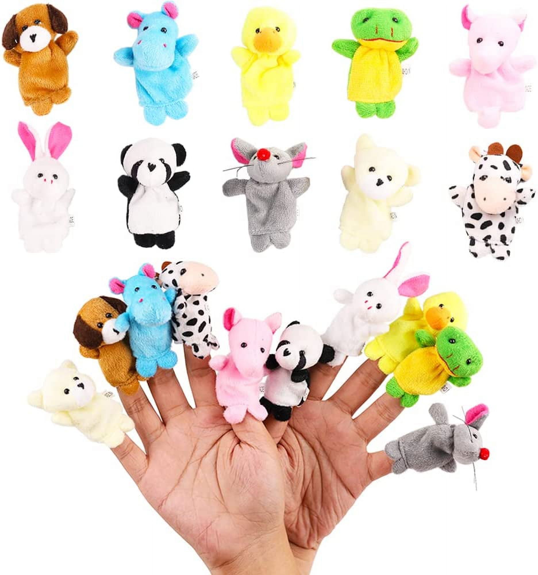 10Pcs Finger Puppets Set - Soft Plush Animals Finger Puppet Toys for ...