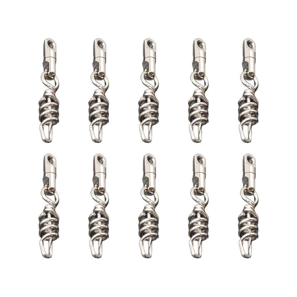 10Pcs Fishing Corkscrew Heavy Duty Round Swivel Snaps Saltwater Lure Connector 8mm - Walmart.com