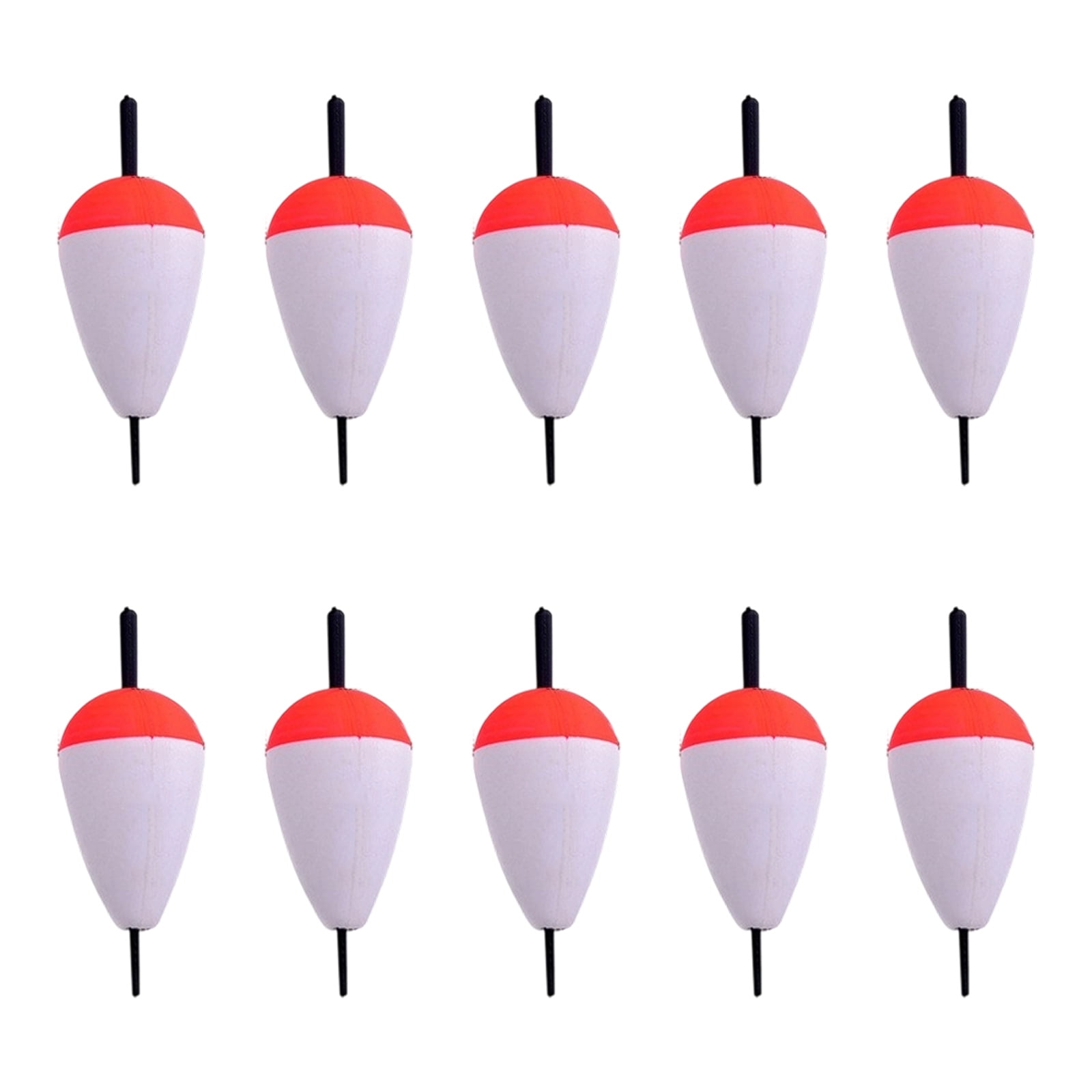 10Pcs Fishing Float Set Foam Fishing Float Buoys Red And White Float ...