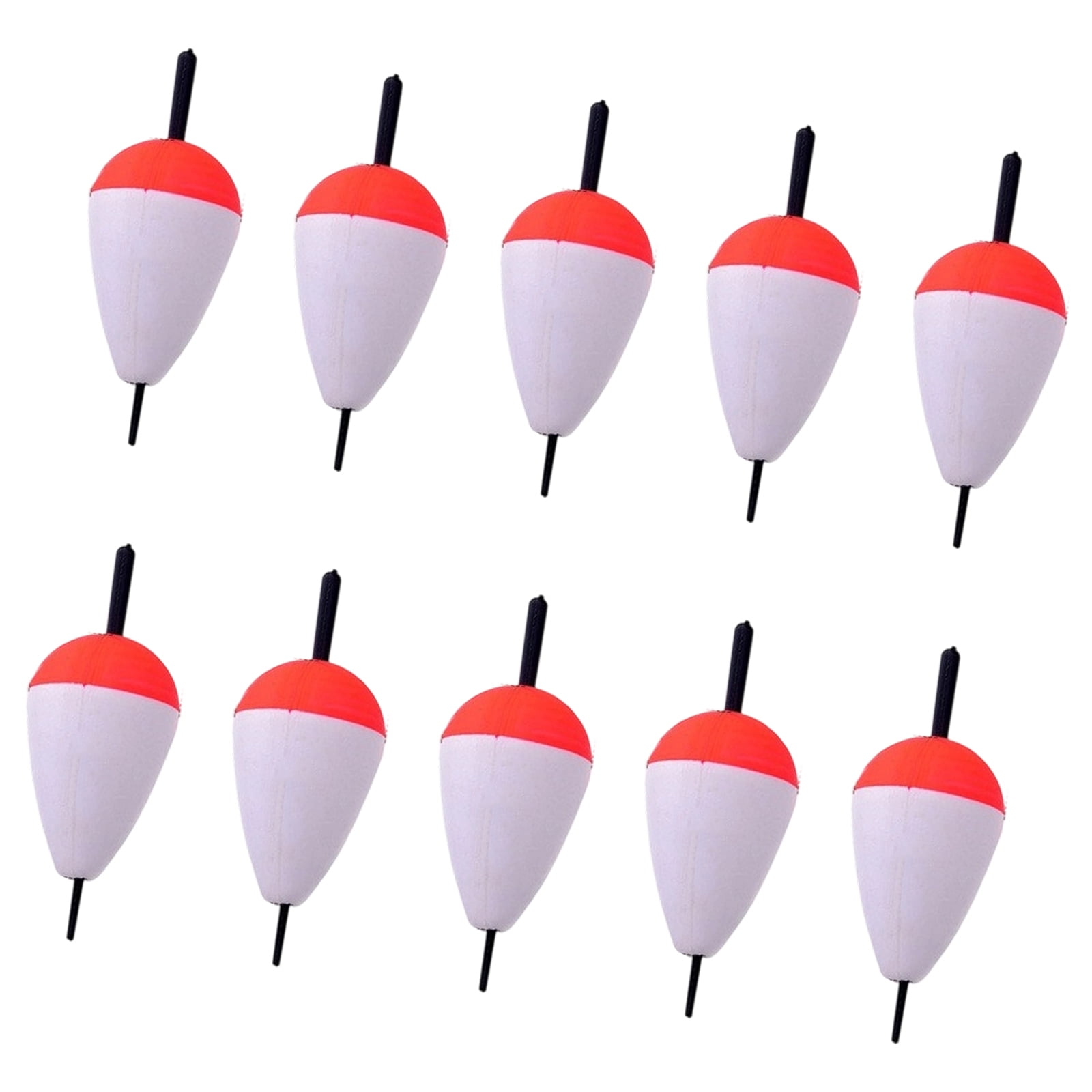 10Pcs Fishing Float Set Foam Fishing Float Buoys Red And White Float ...