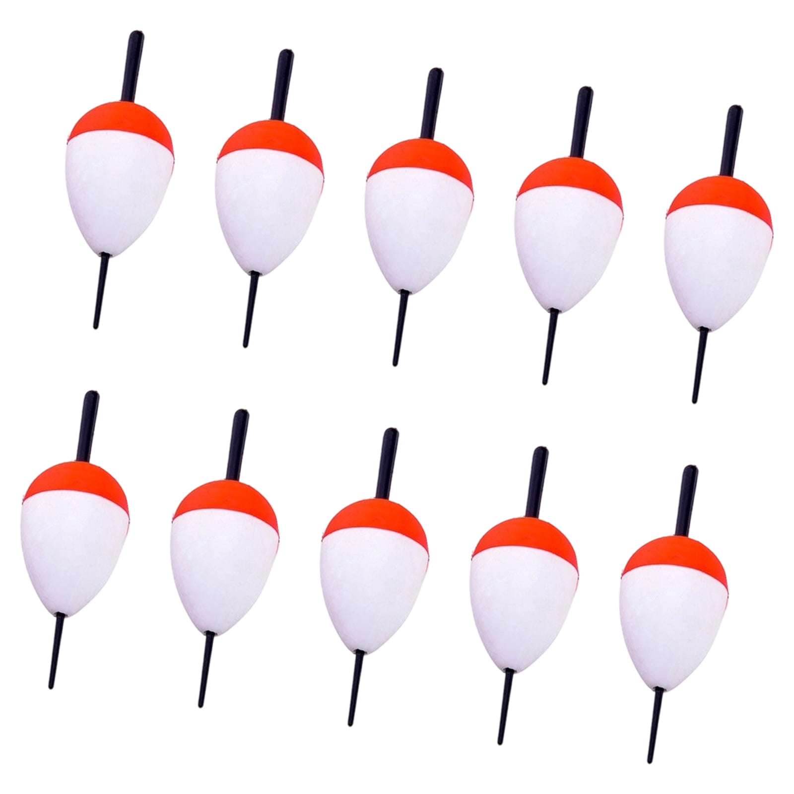 10Pcs Fishing Float Set Foam Fishing Float Buoys Red And White Float ...
