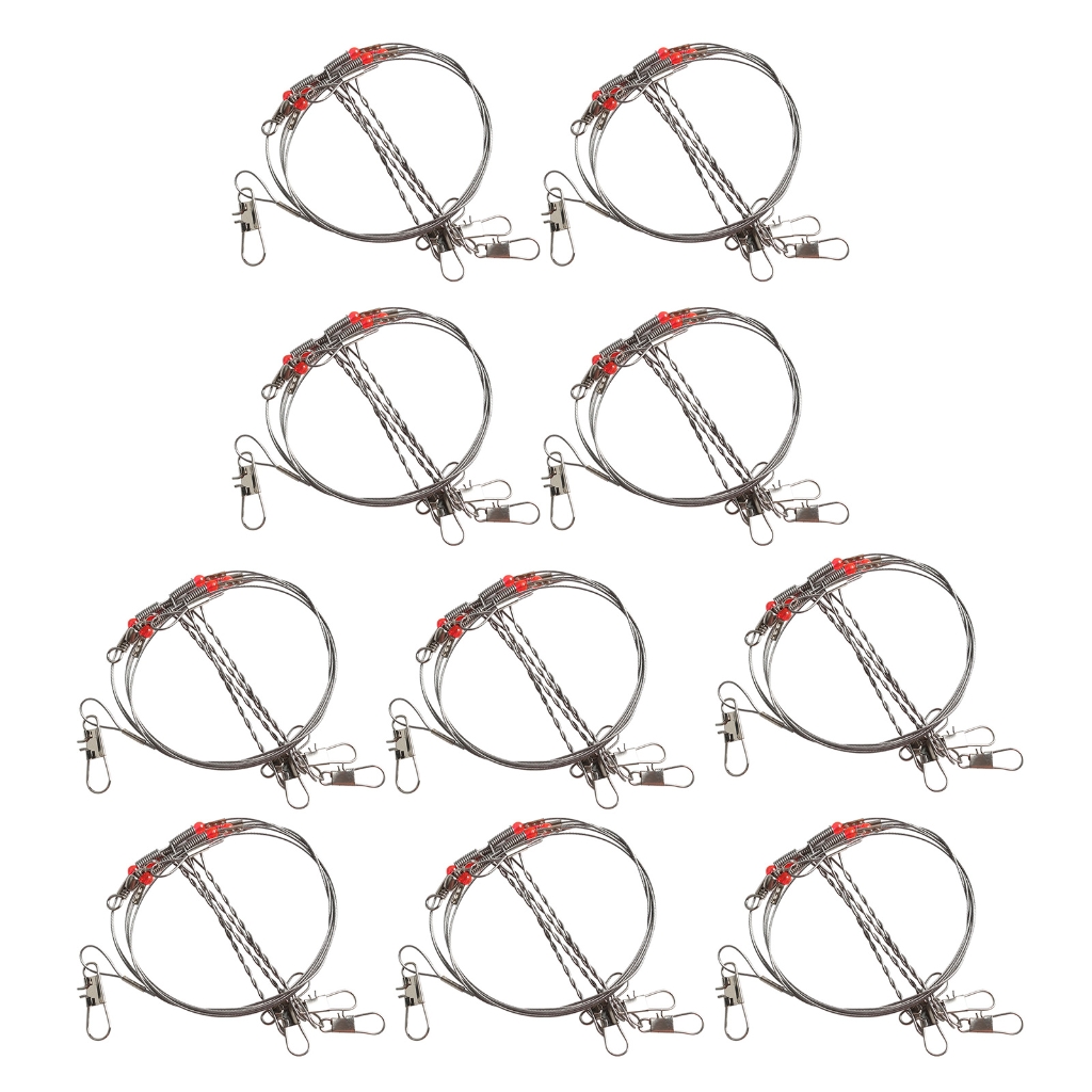 10Pcs Fishing Line Rig Bottom Tackle Rigs Fishing Wire Leader Rigs ...