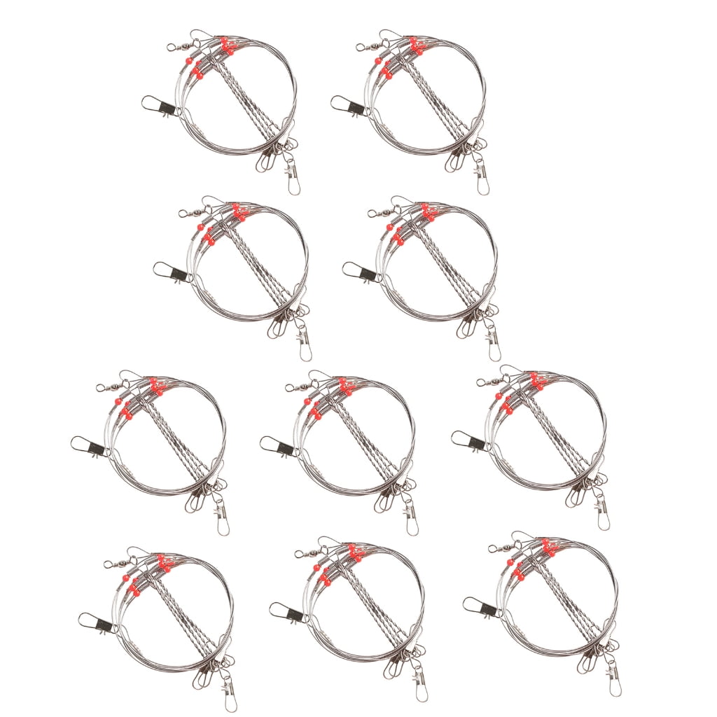 10Pcs Fishing Line Rig Bottom Tackle Rigs Fishing Wire Leader Rigs ...