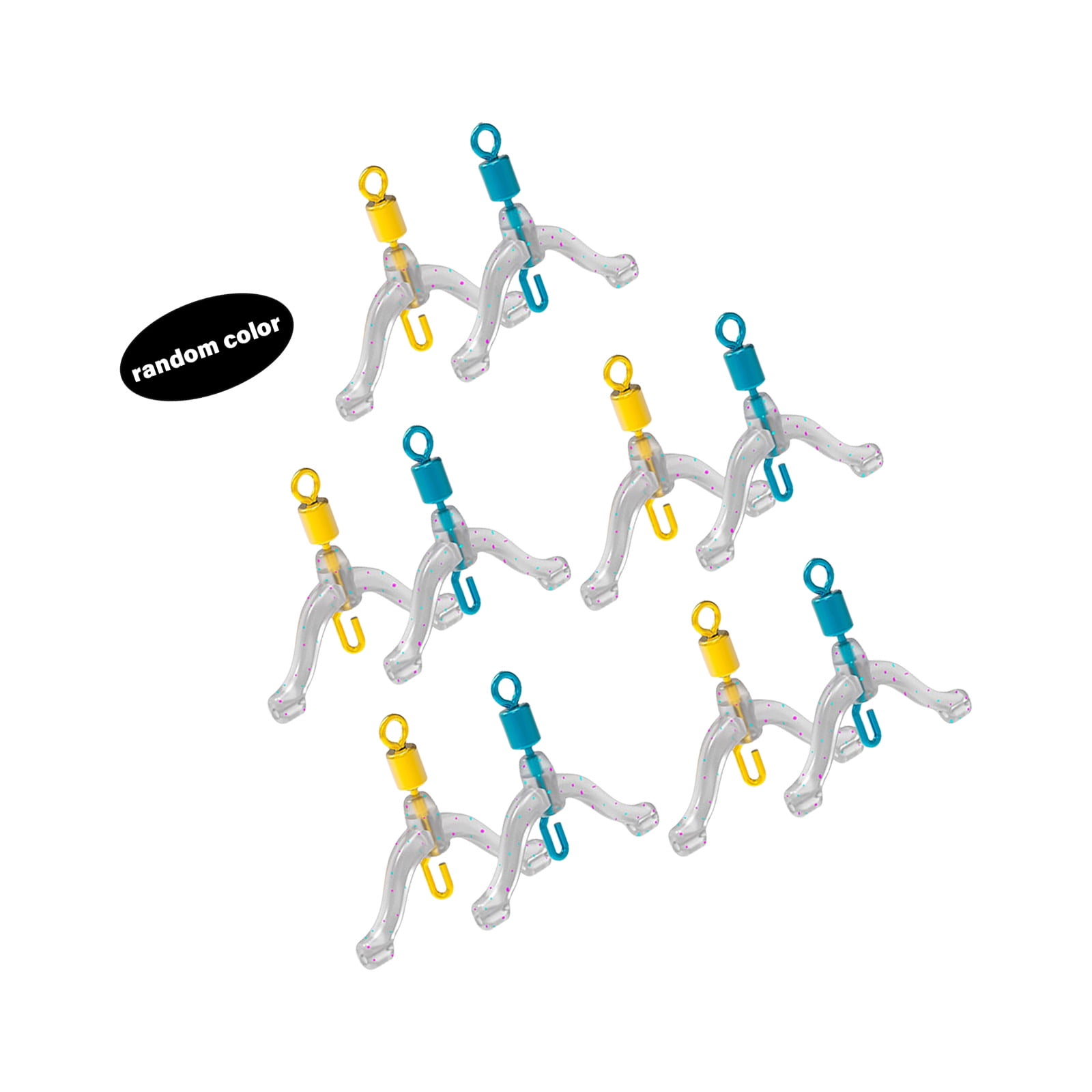 10Pcs Fishing Line Space Bifurcation Swivels 8 Shaped Rings Contactor ...