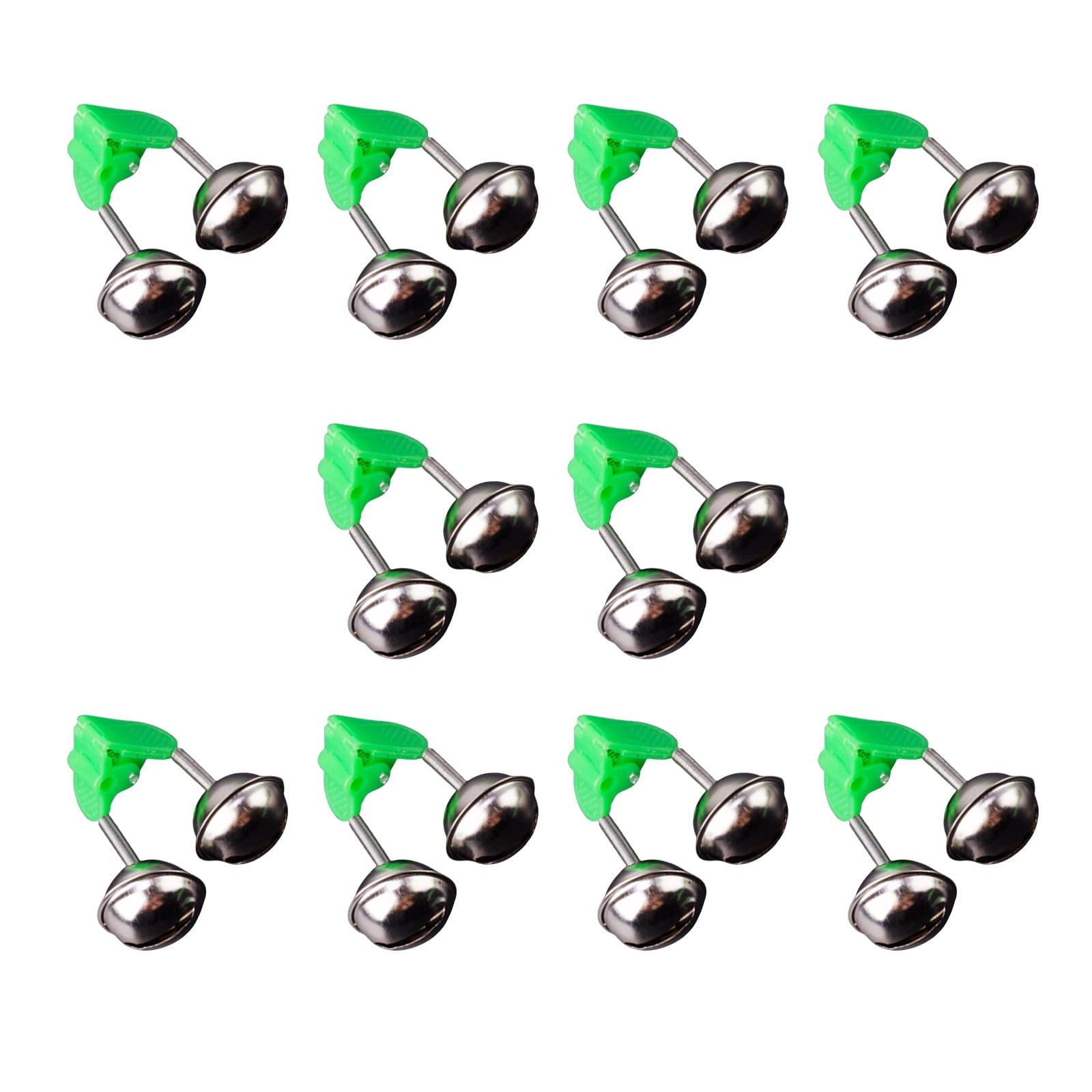 10Pcs Fishing Rod Loud Alarm Double Alert Bells Plastic Fishing Rod ...