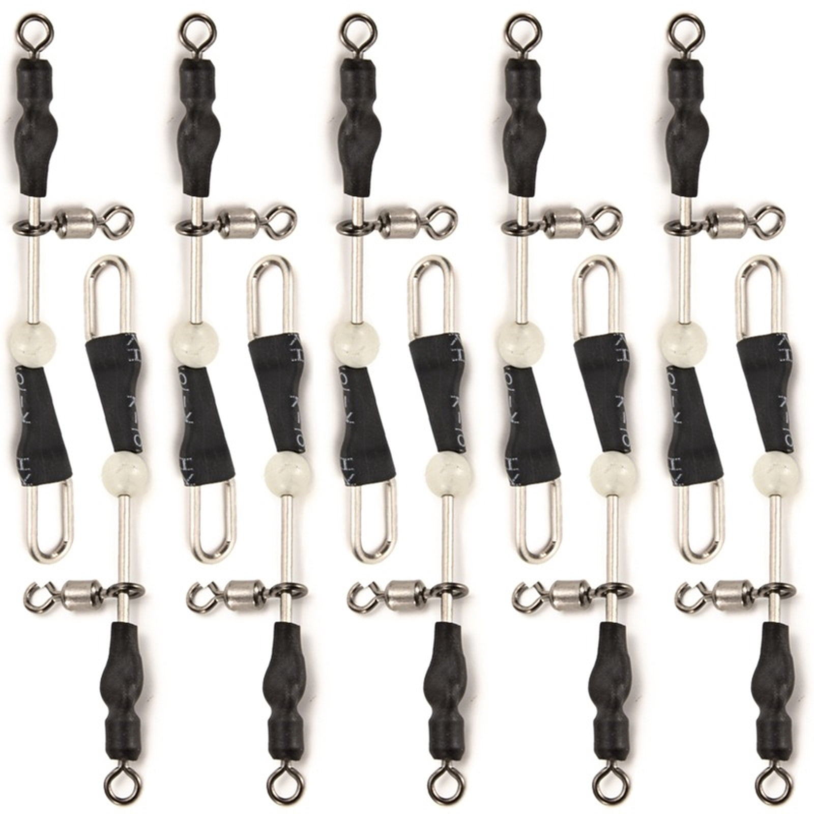10Pcs Fishing Swivels Barrel Rolling Swivel with Cross-Line Design ...