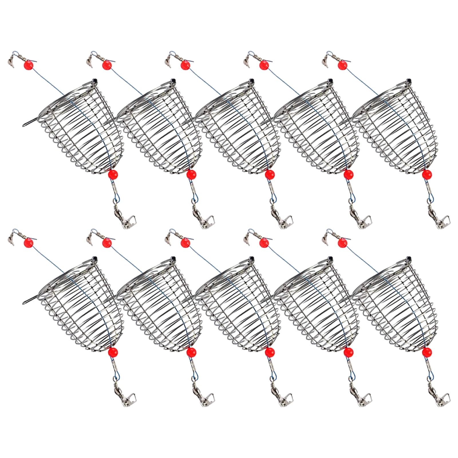 10Pcs Fishing Trap Cage Fishing Baits Cages Feeder Cage Baits Holder ...