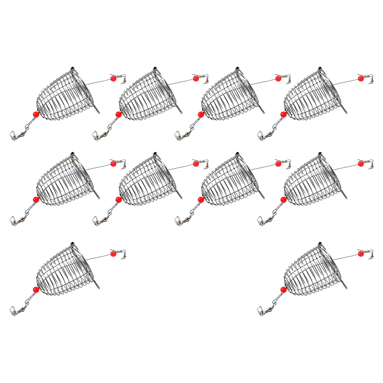 10Pcs Fishing Trap Cage Fishing Baits Cages Feeder Cage Baits Holder ...