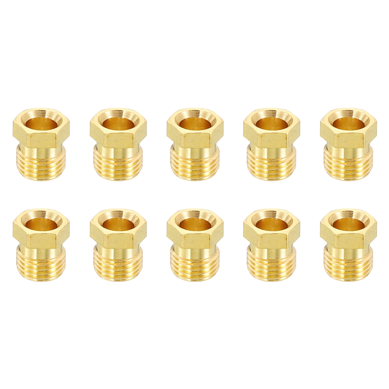 10Pcs Fit for 6mm Tube Brass Nut, Oil Pipe Nut Brass Compression Tube ...