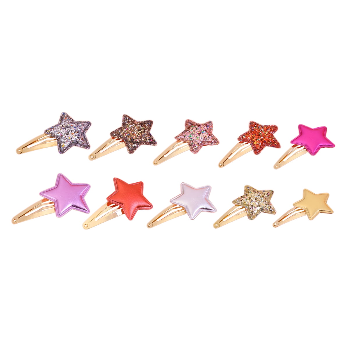 10Pcs Five-Pointed Star Hair Clips Bobby Bang Clips Adorable Hair ...