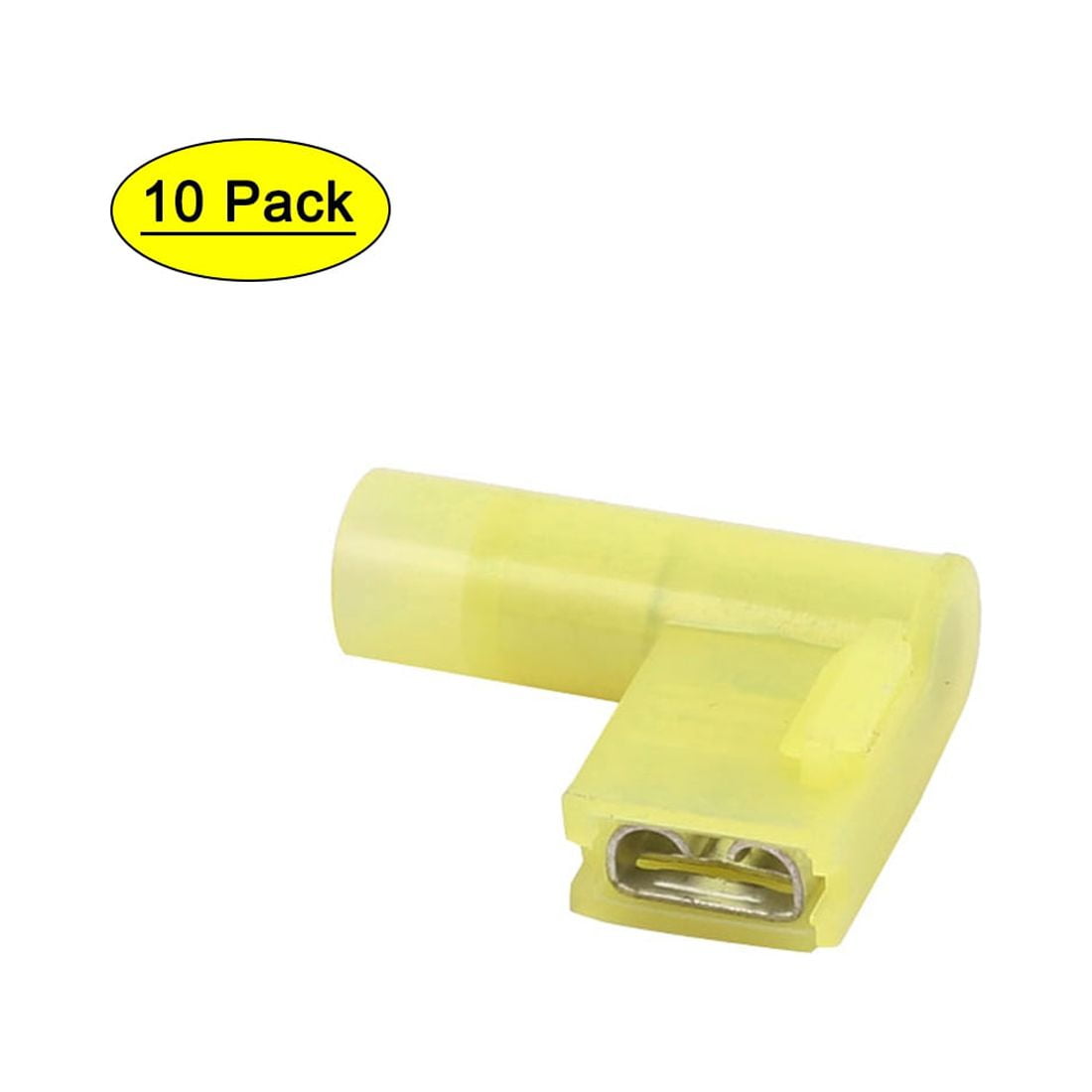10Pcs Flag Crimp Terminals Female Nylon Fully Insulated Wire Connectors ...