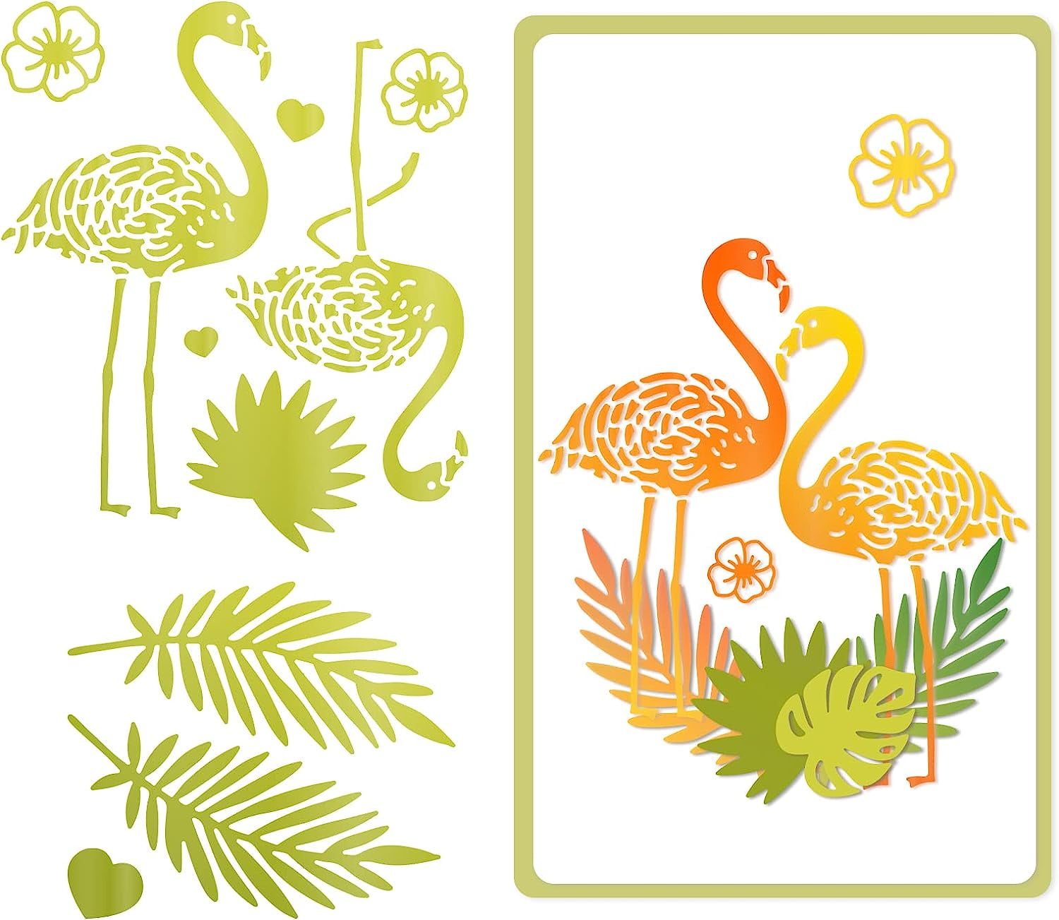 10Pcs Flamingo Hot Foil Plate for DIY Foil Paper Flower and Monstera ...