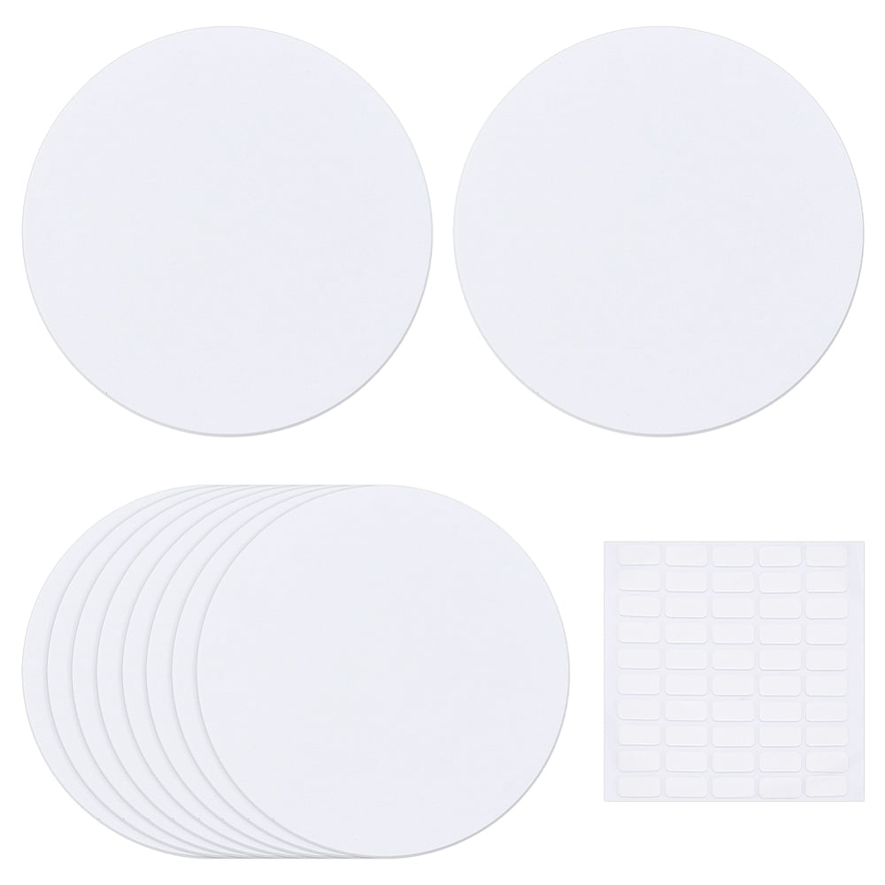 10Pcs Flat Round Plastic Lamp Shades Sheet with 1 Sheet Double-Sided ...
