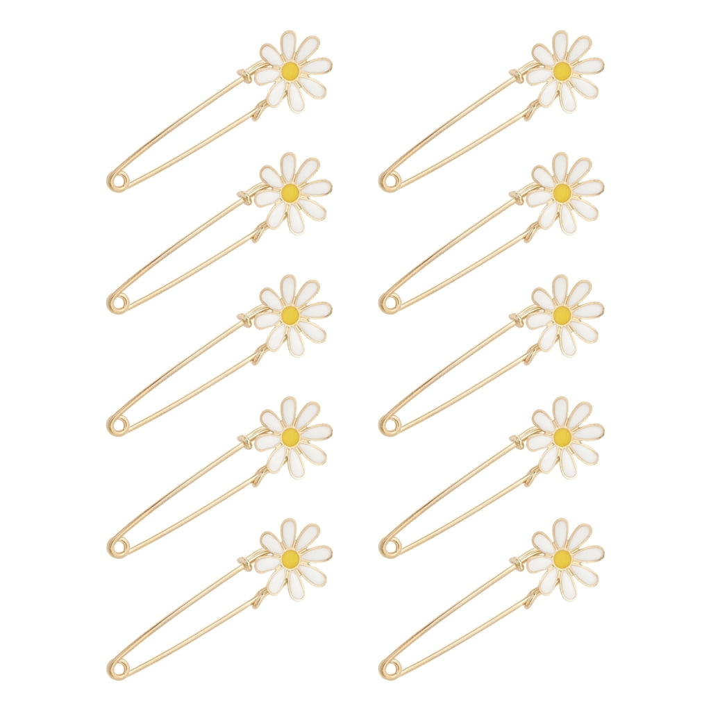 10Pcs Flower Shape Clothing Pin Jeans Waist Tighteners Pin Dress Pin ...